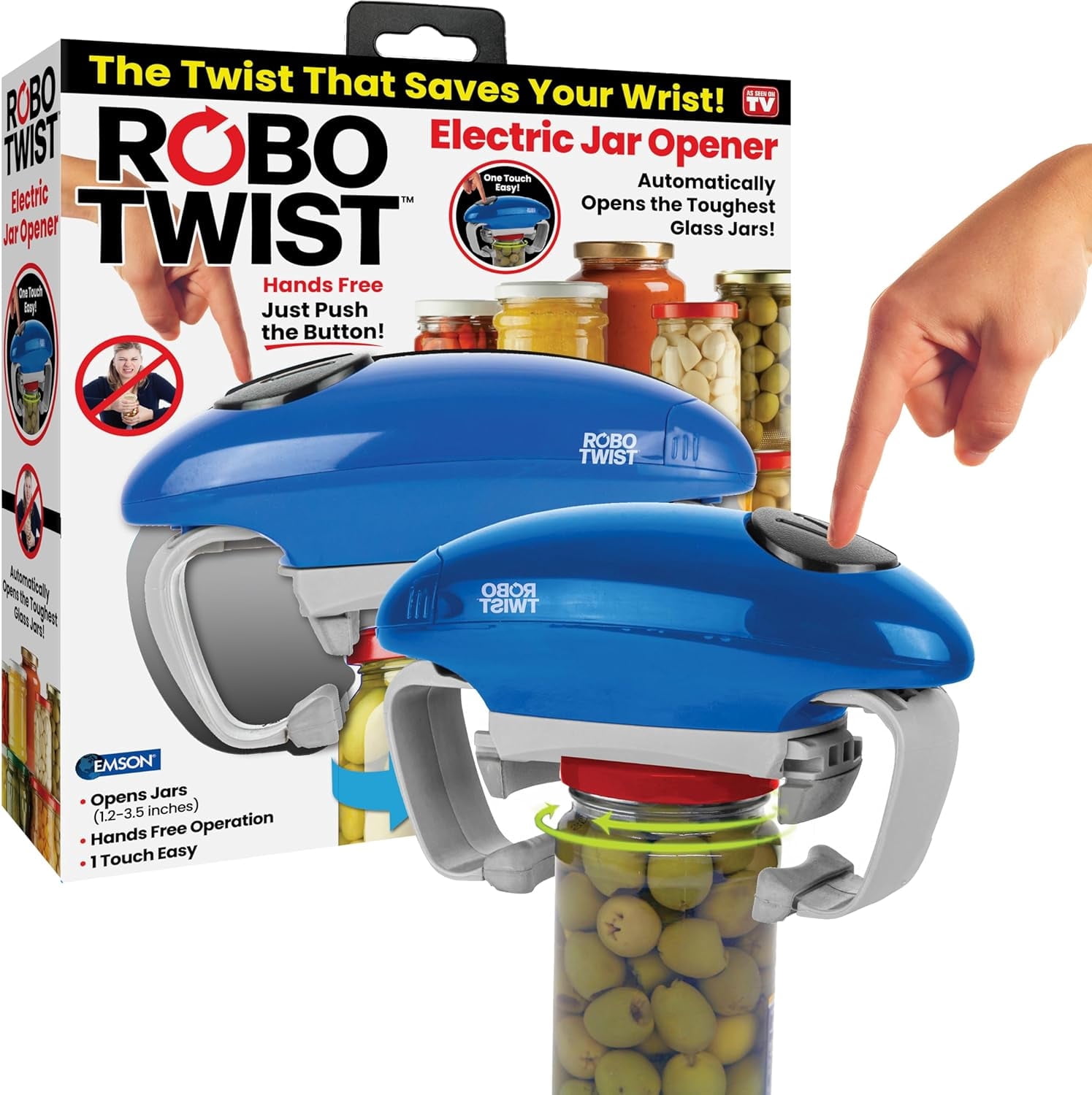 Robotwist Jar Opener Automatic Jar Opener Electric Handsfree Jar Opener ...