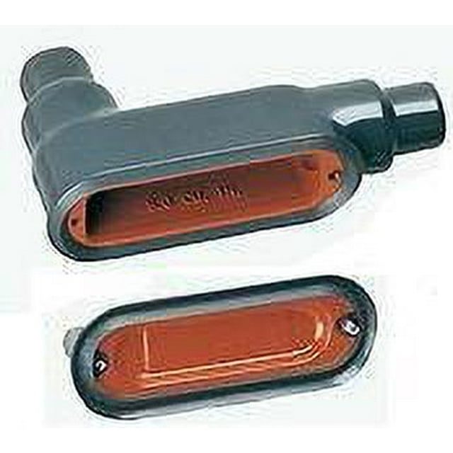 Robroy PRHLB68 Plasti-Bond PVC-Coated Conduit Body, Type LB, Form-8, 2 ...