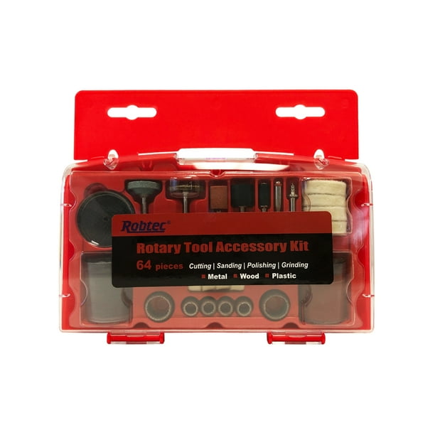 Robtec 64-Piece Rotary Tool Accessory Kit - Walmart Business Supplies