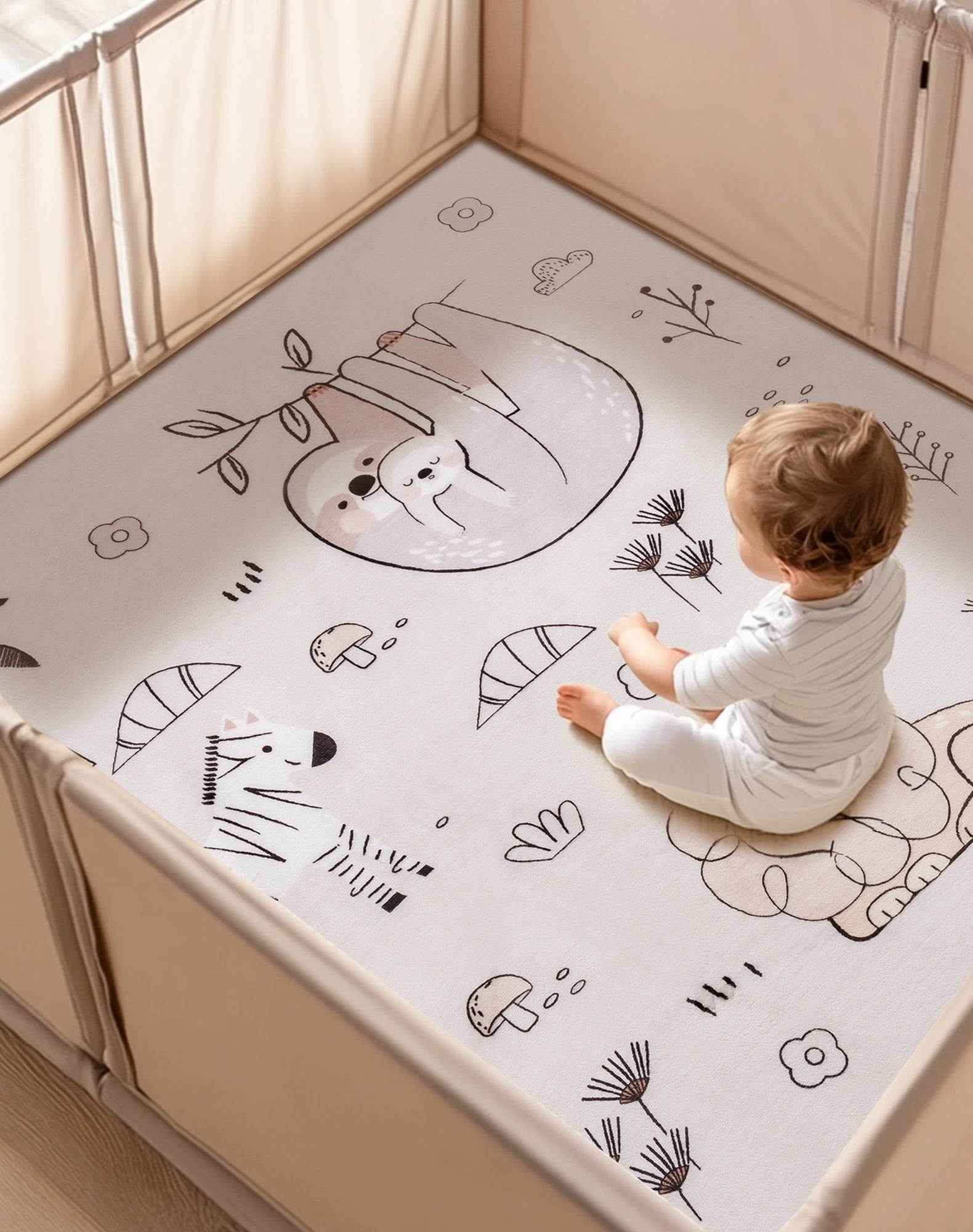 Robud Baby Play Mat,Coral sponge Playmat for Floor,50x50 in Large ...