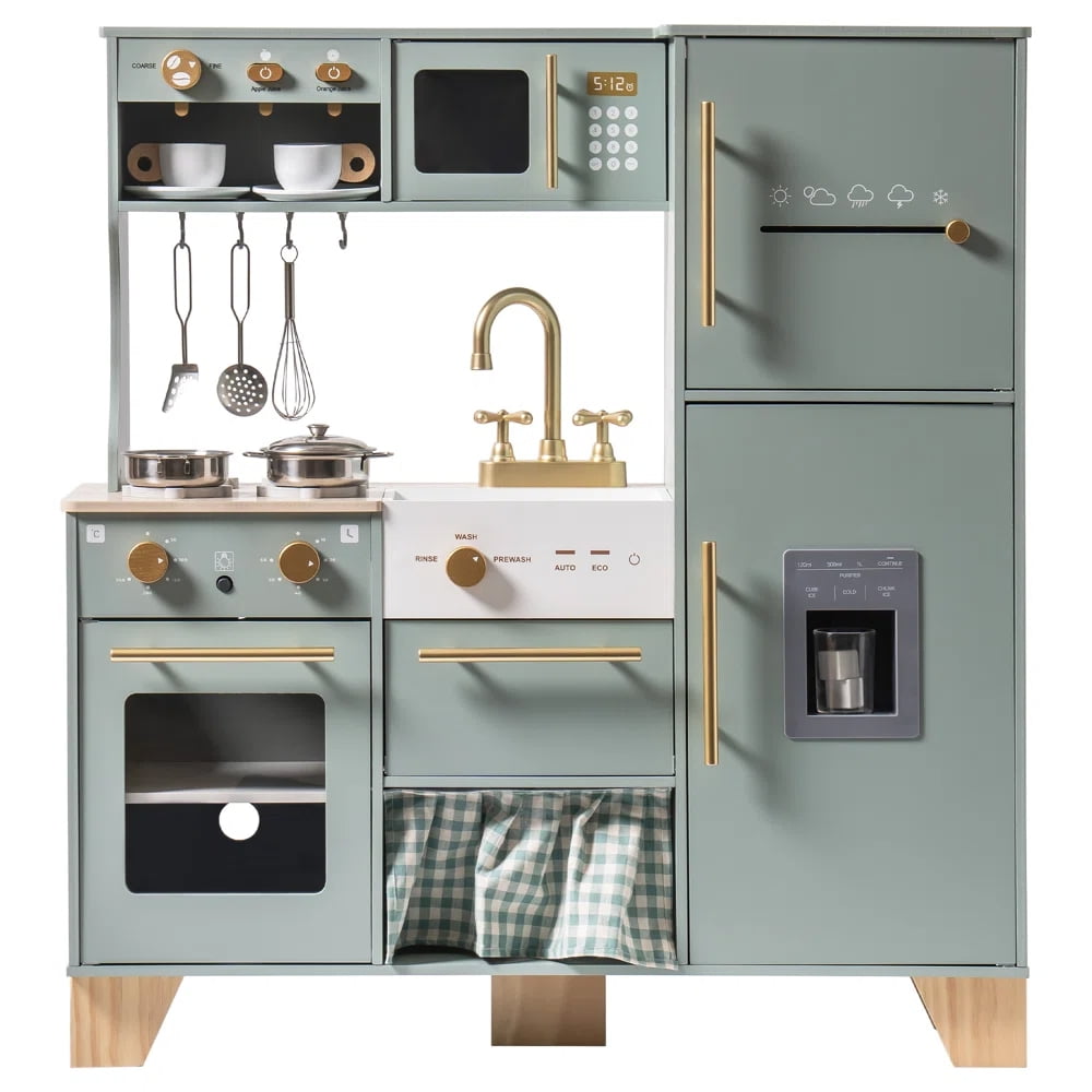 Robud Interactive Play Kitchen Set, Wooden Pretend Toy, Gift for Boys ...