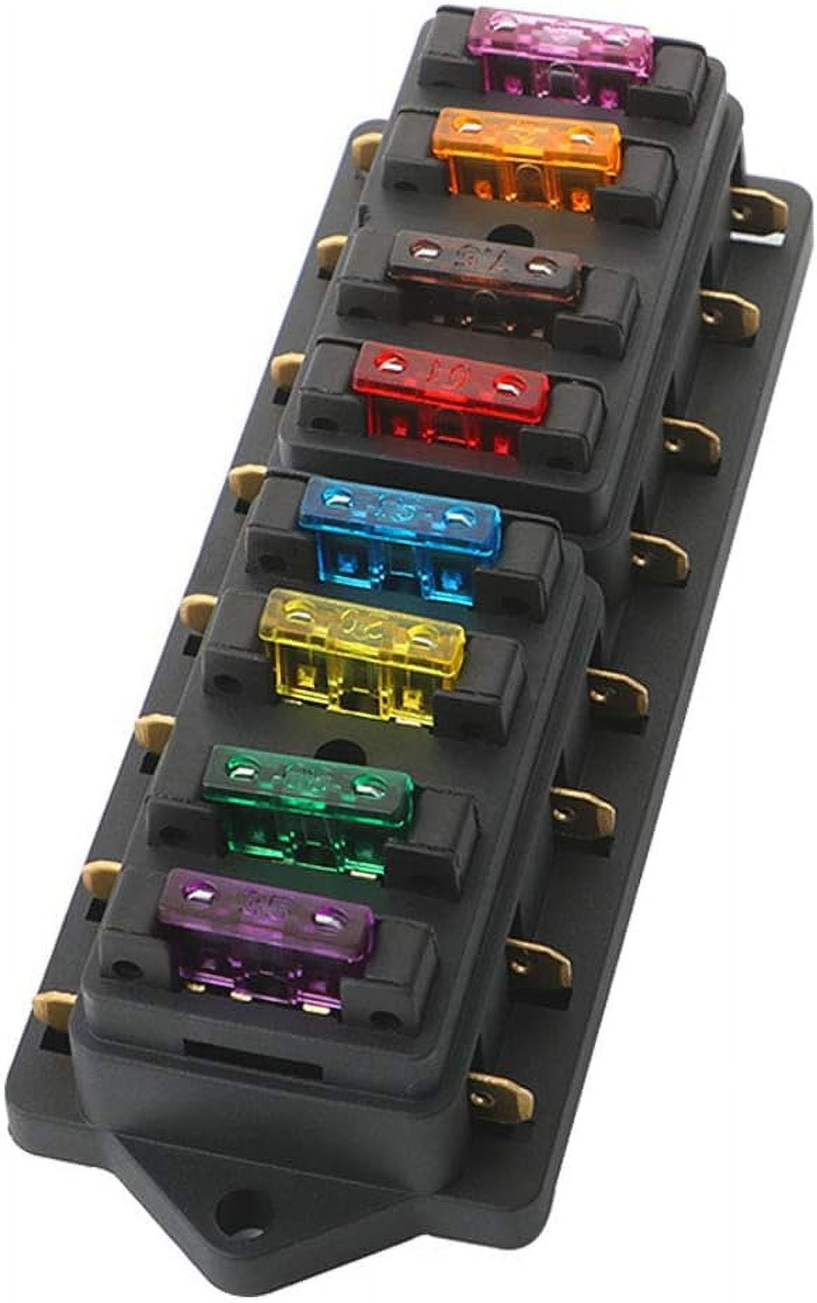 Robust 8-Way ATC Auto Blade Fuse Box, Surface-Mount Circuit Protection ...