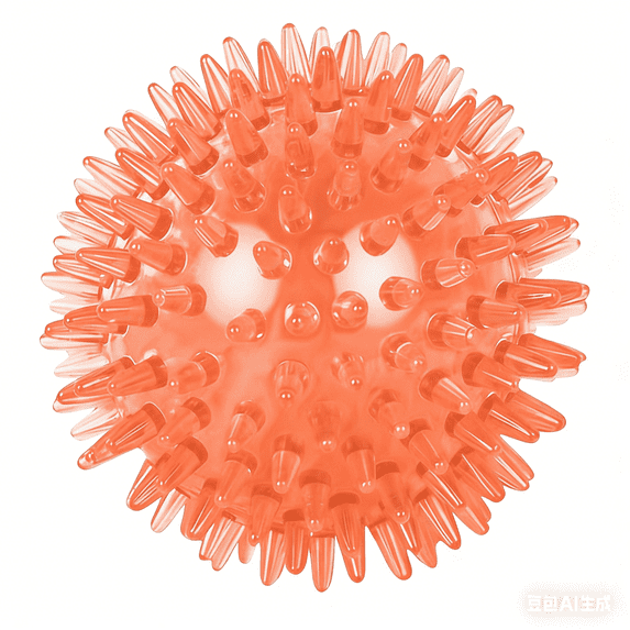 Robust High-Resilience Spiked Interaction Ball, High-Saturation Orange ...