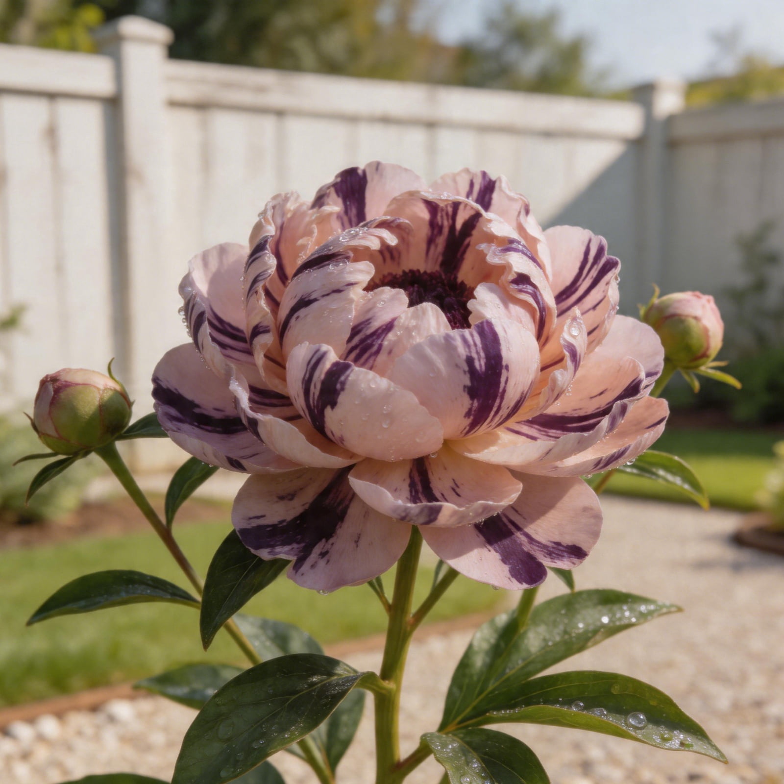 Robust Peony For Growing Enhance Scenery Exquisite Variegated Blossoms ...
