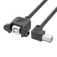 Robust USB 2.0 TypeB to TypeB Printer Cable 90Degree Elbow Panel Mount ...