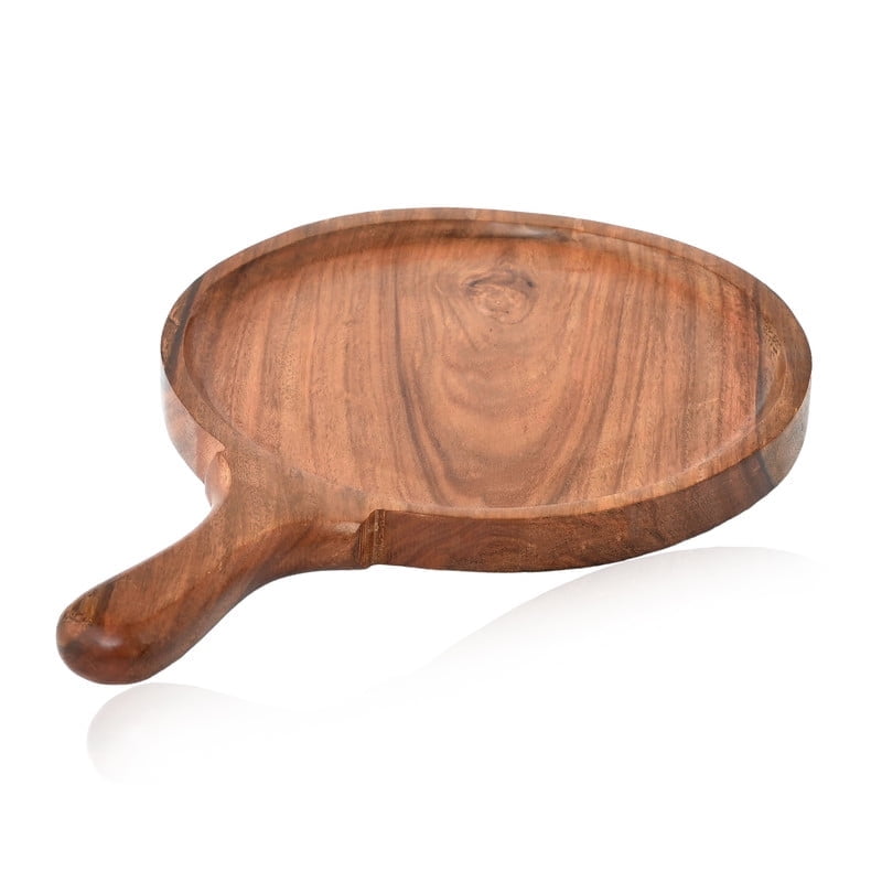 Robust Wooden Pizza Plate - Perfect for Homemade Pizza, Rustic Finish ...