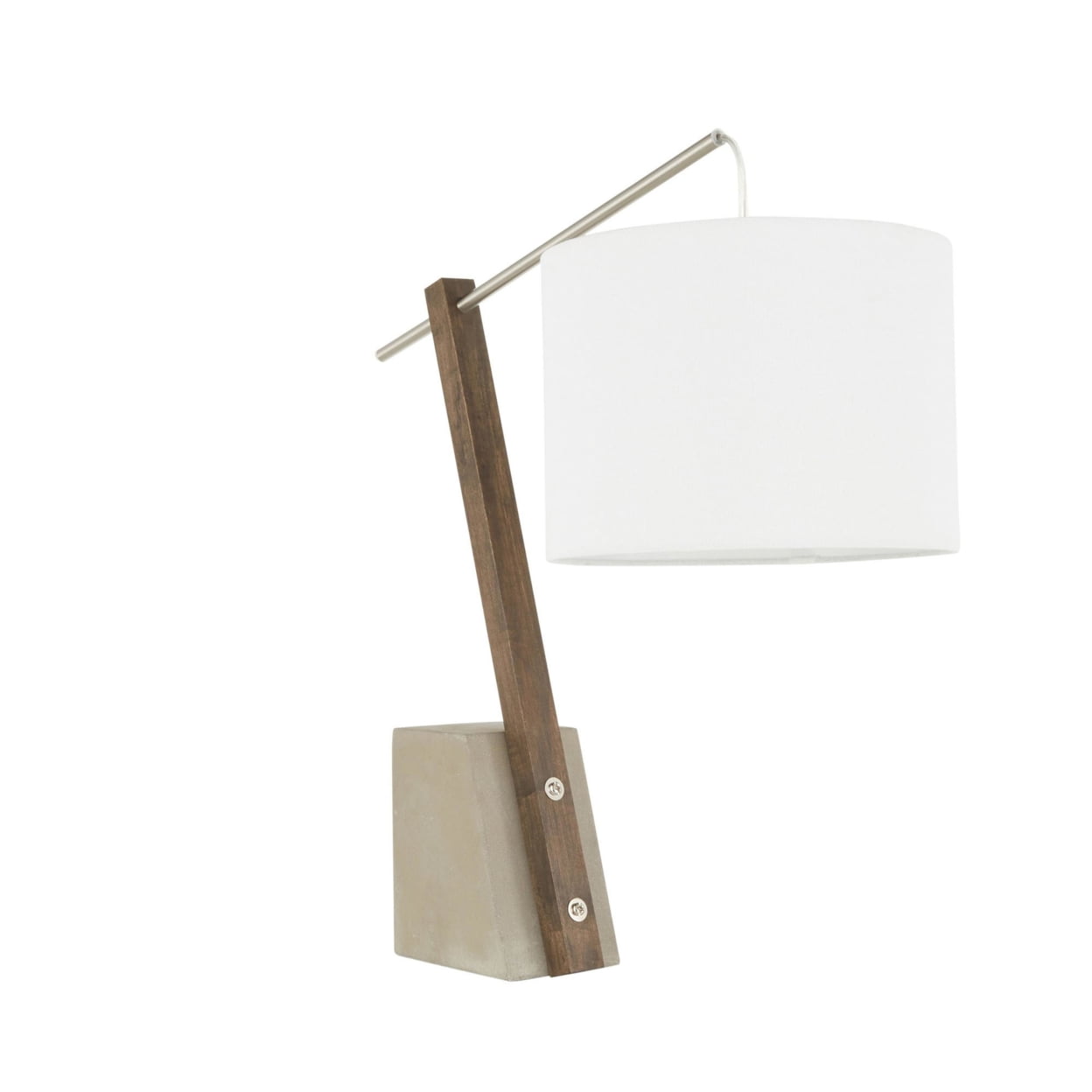 Robyn Table Lamp with Concrete Base and White Shade by LumiSource ...