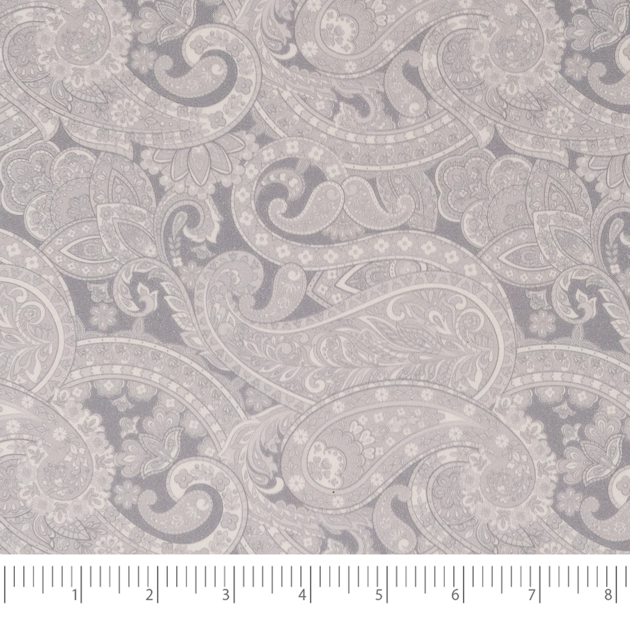 Roc-Lon 100% Cotton, 108" Wide, Quilt Backing, Prints, Paisley Grey ...