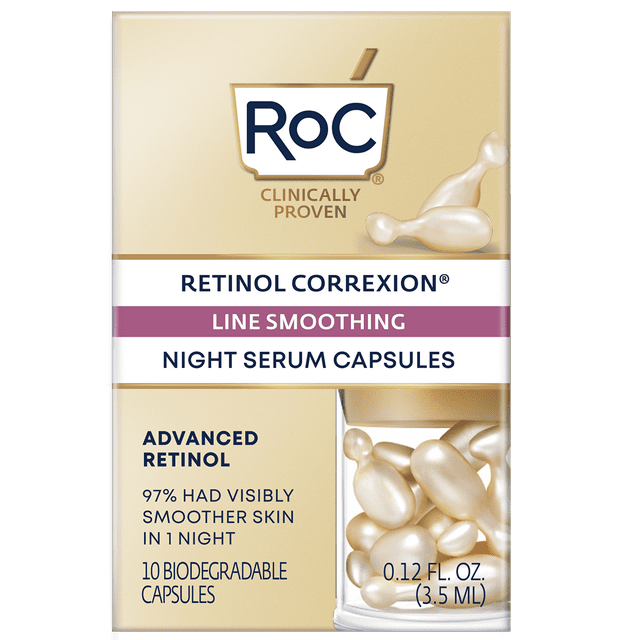 Roc Retinol Correxion Line Smoothing Night Serum Capsules, 10 Ct ...
