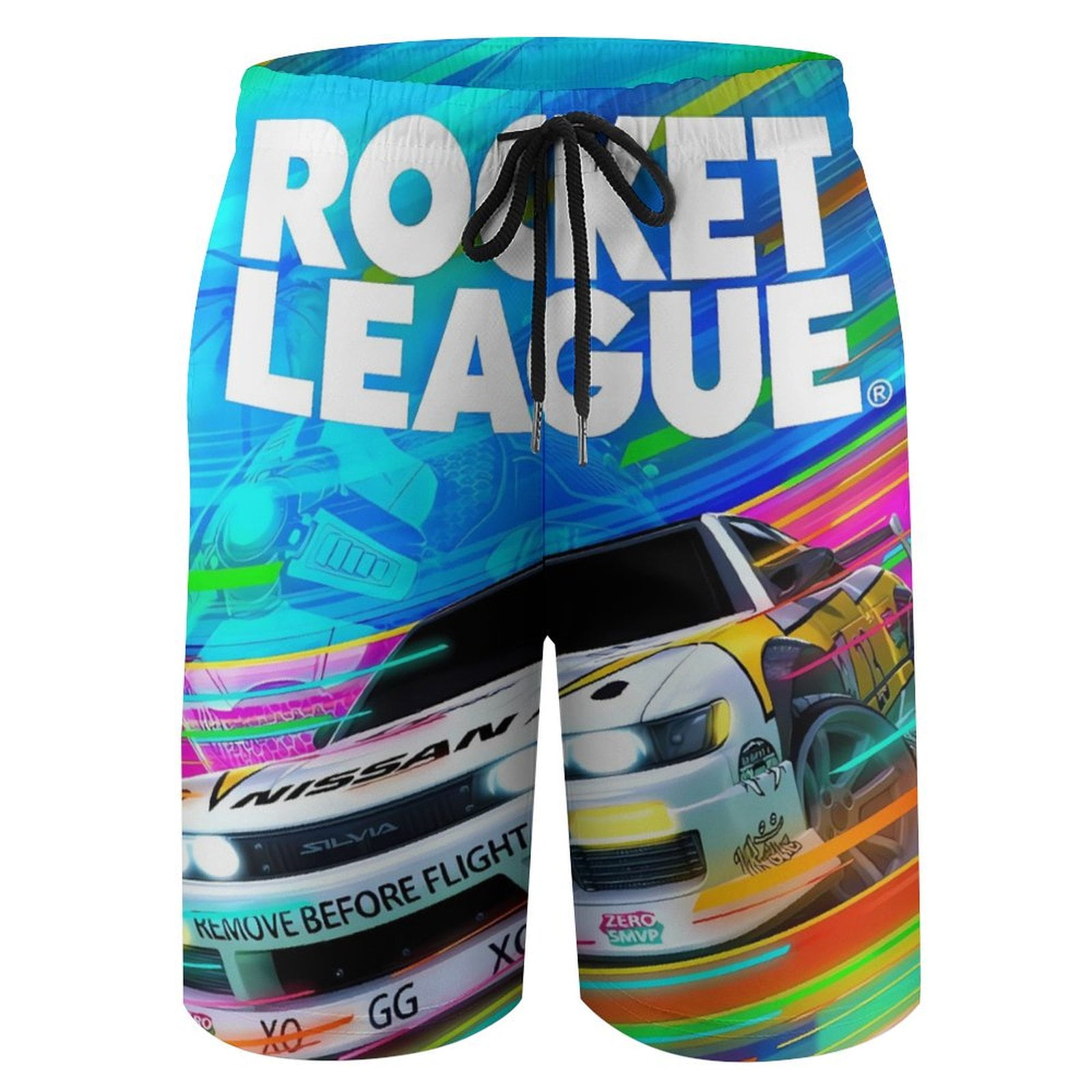 Roc-ket Car Lea-gue Boys Swim Trunks with Pocket Quick Dry Swimwear ...