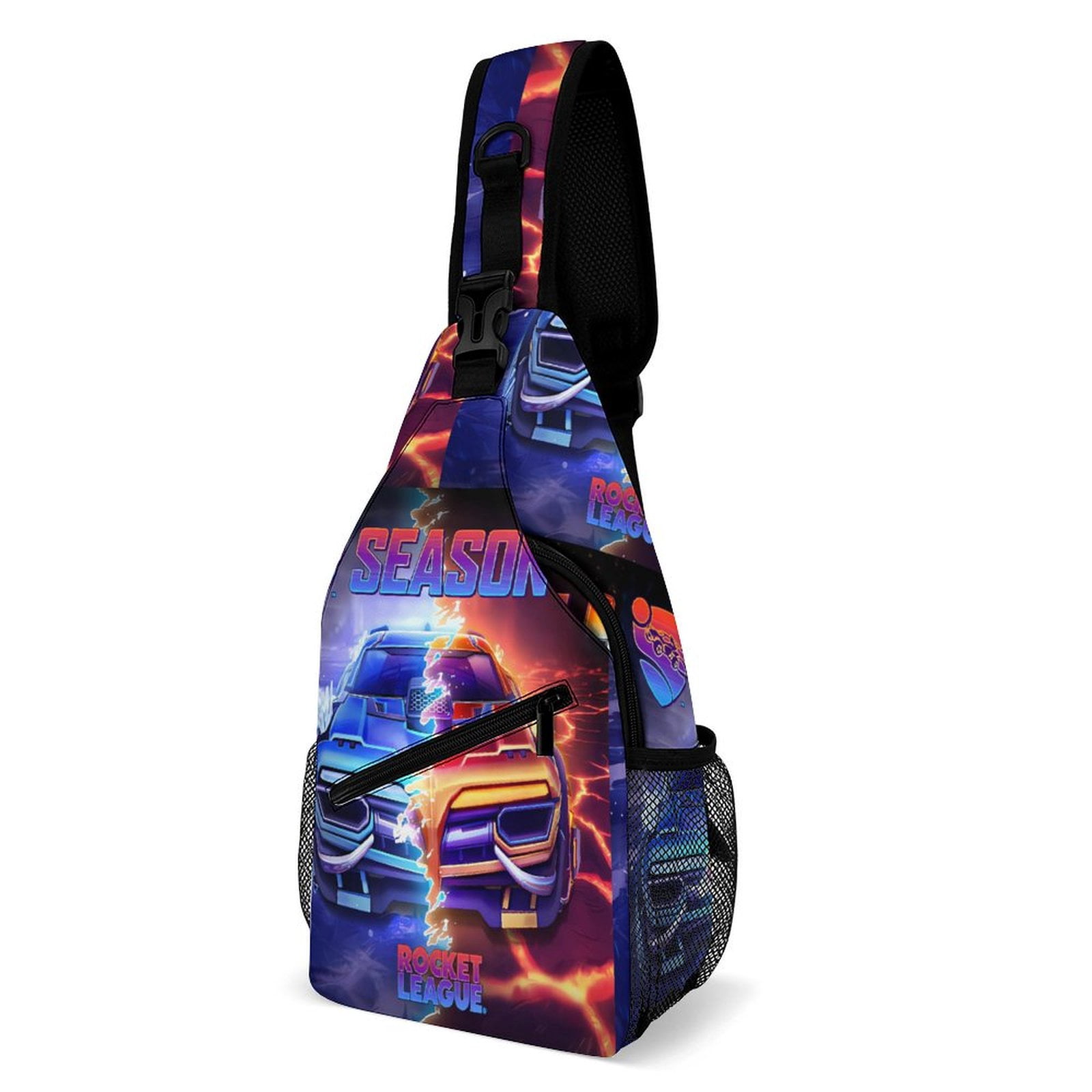 Roc_ketCar-League Crossbody Backpack For Men Women Sling Bag Cartoon ...