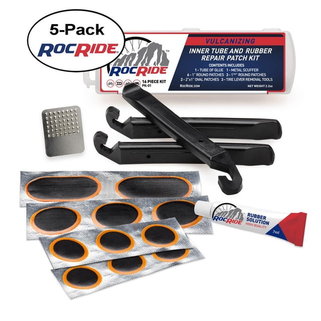 RocRide 16 Piece Bicycle Tire Repair Kit for Shops and ATVs - Walmart ...
