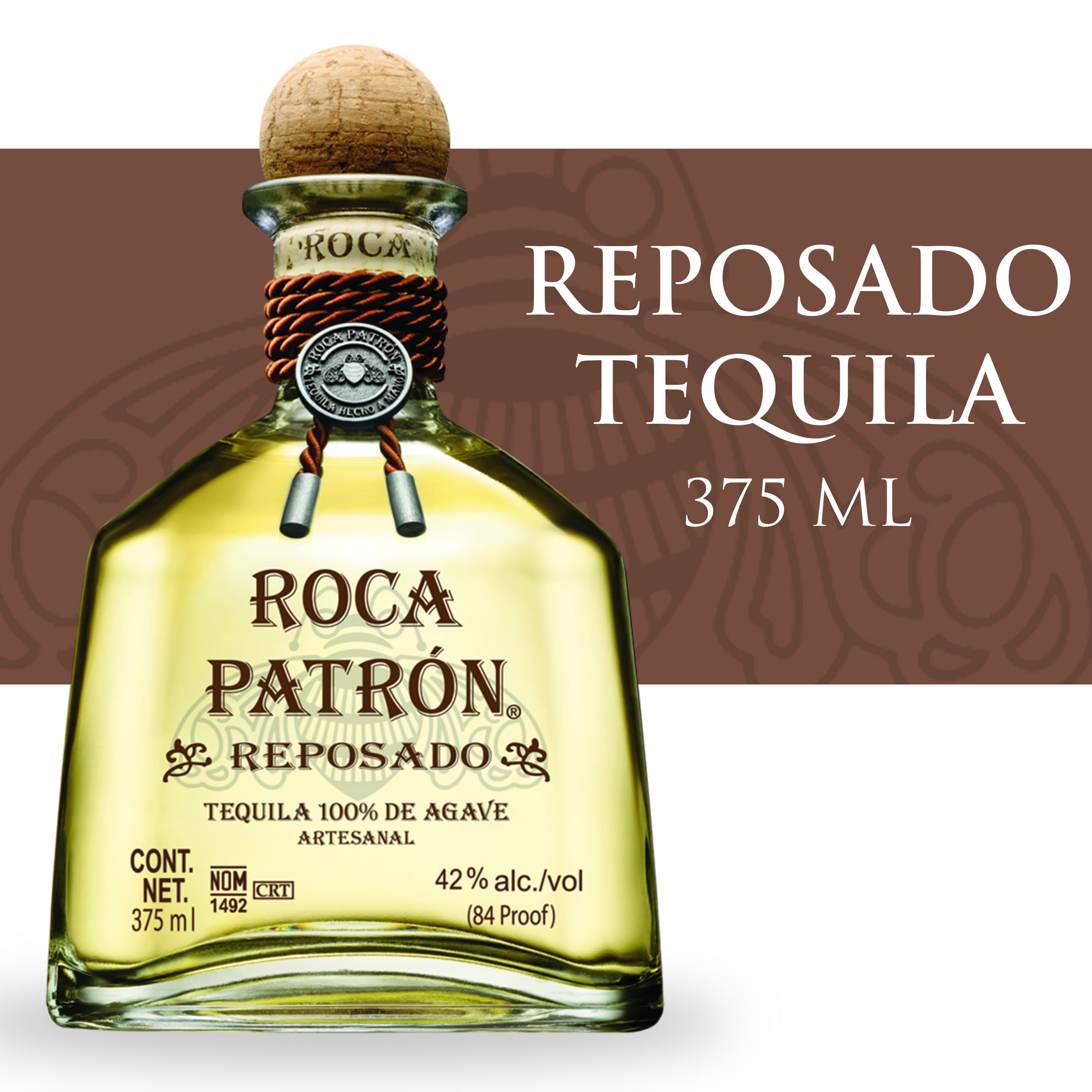 Roca Patron Reposado Tequila, 375 mL Bottle, ABV 42% - Walmart.com