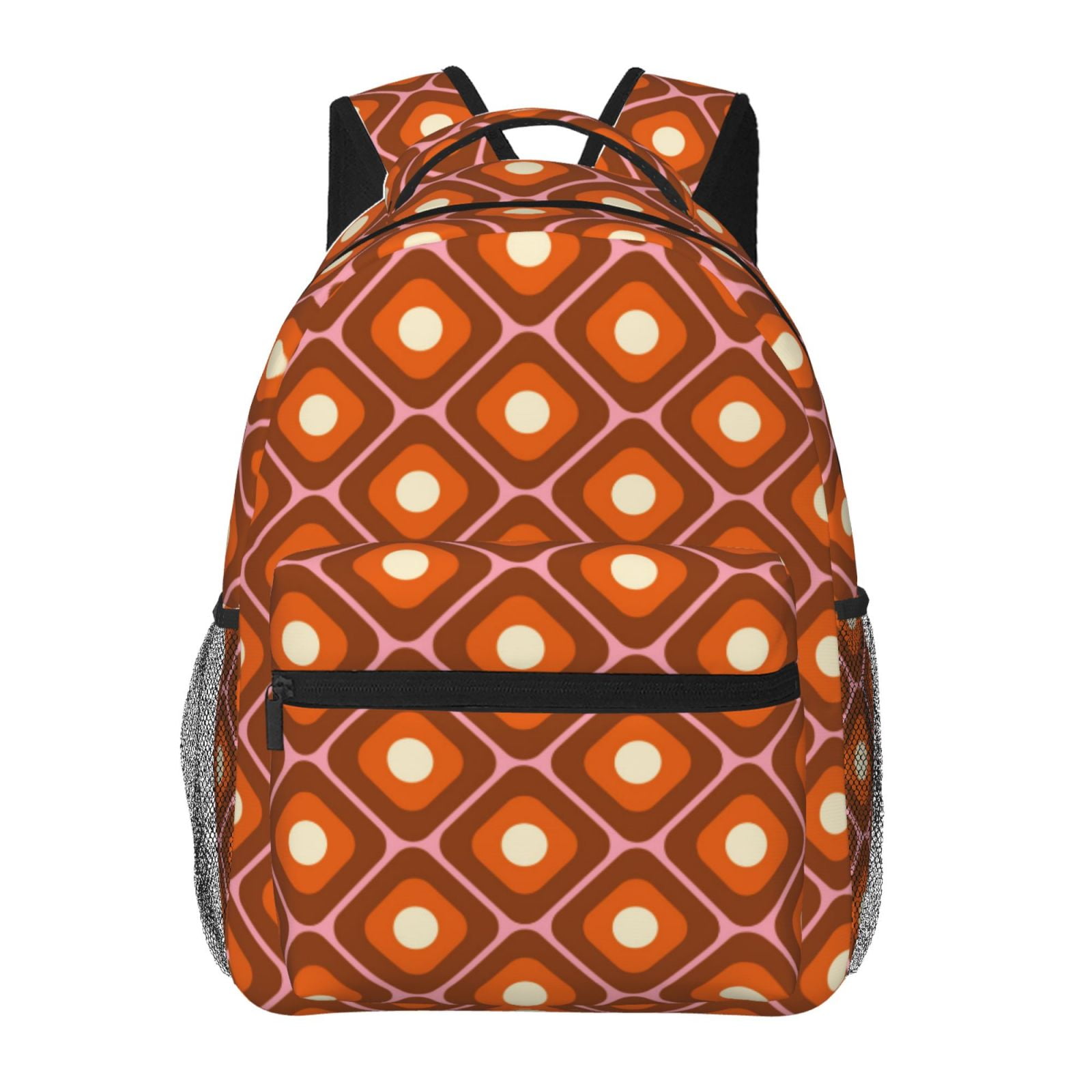 Rocae 60s and 70s Aesthetic Print Lightweight Casual Backpack Travel ...