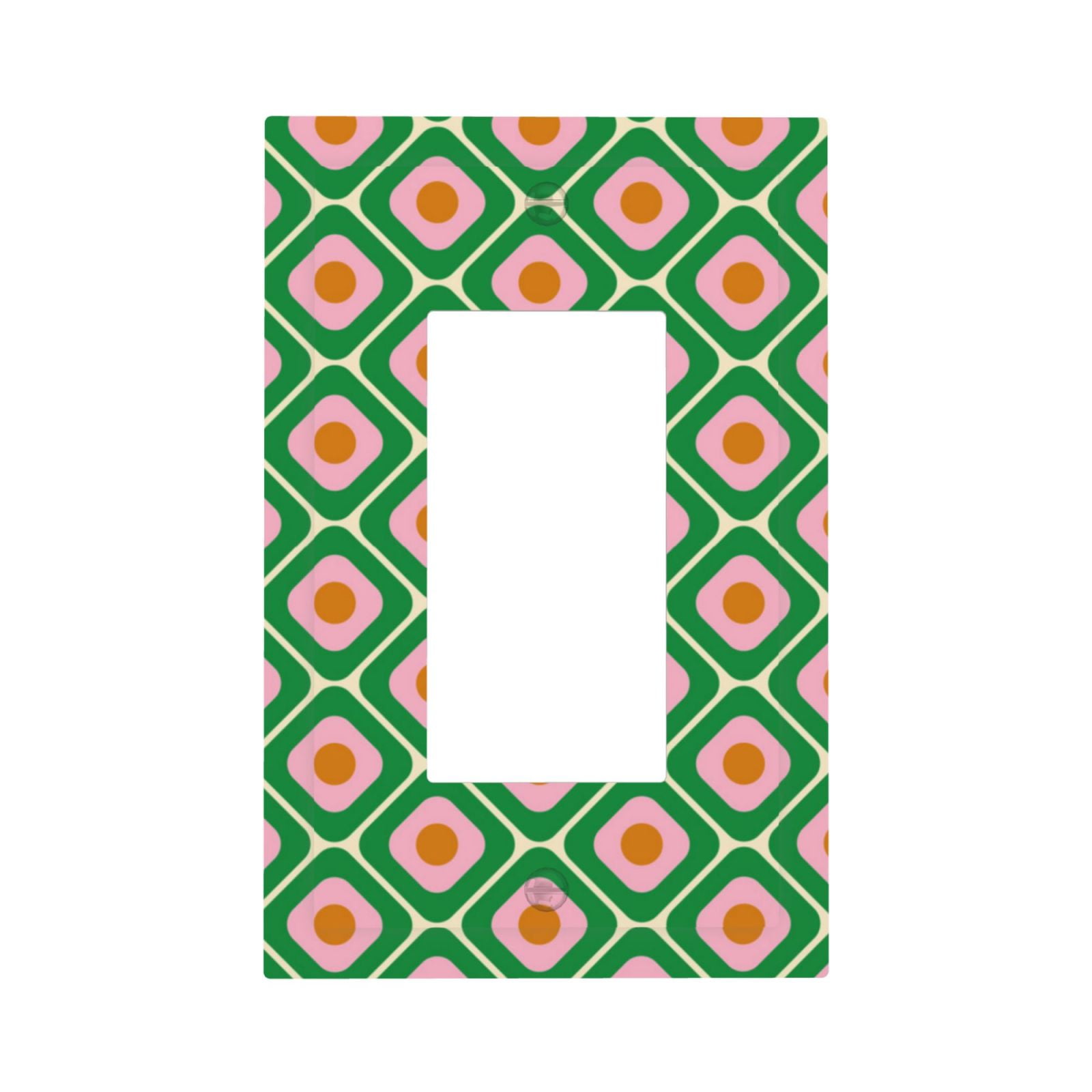 Rocae 60s and 70s Style for Decorator Light Switch or Receptacle Outlet ...