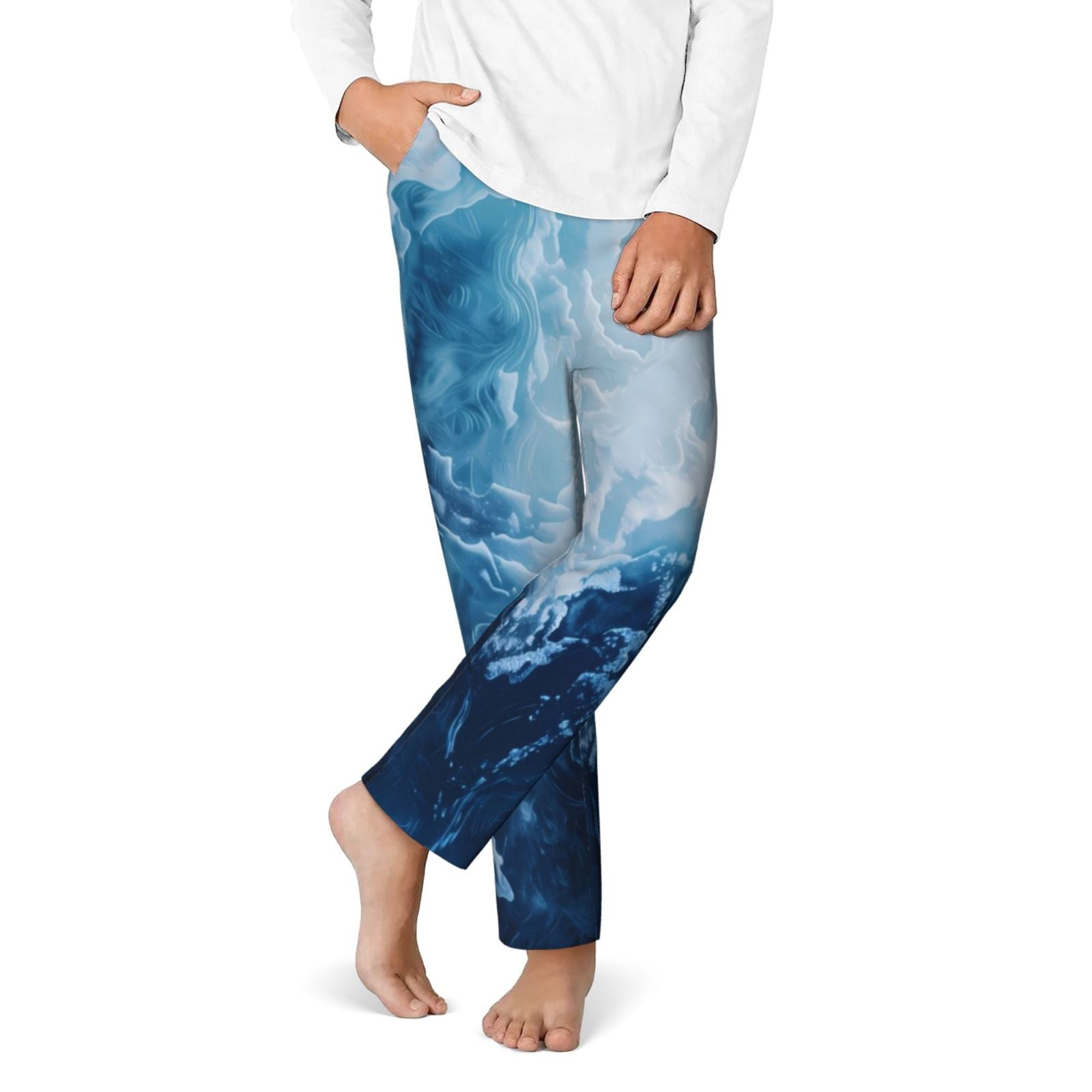 Rocae Abstract Ocean Waves for Teenagers' Pajama Pants,Girls lounge ...