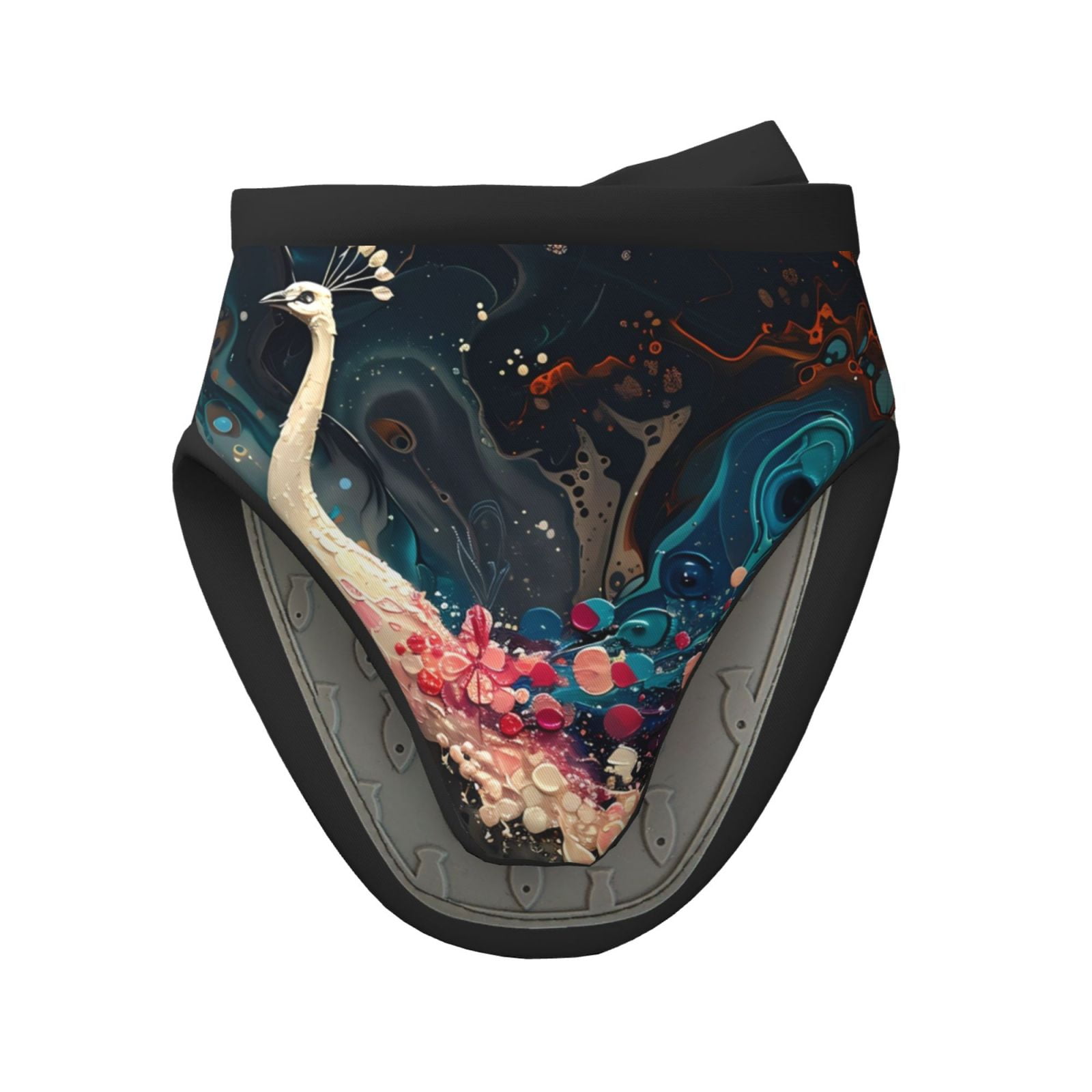 Rocae Abstract Peacock Painting for Mini Oven Mitts Rubber Oven Glove ...