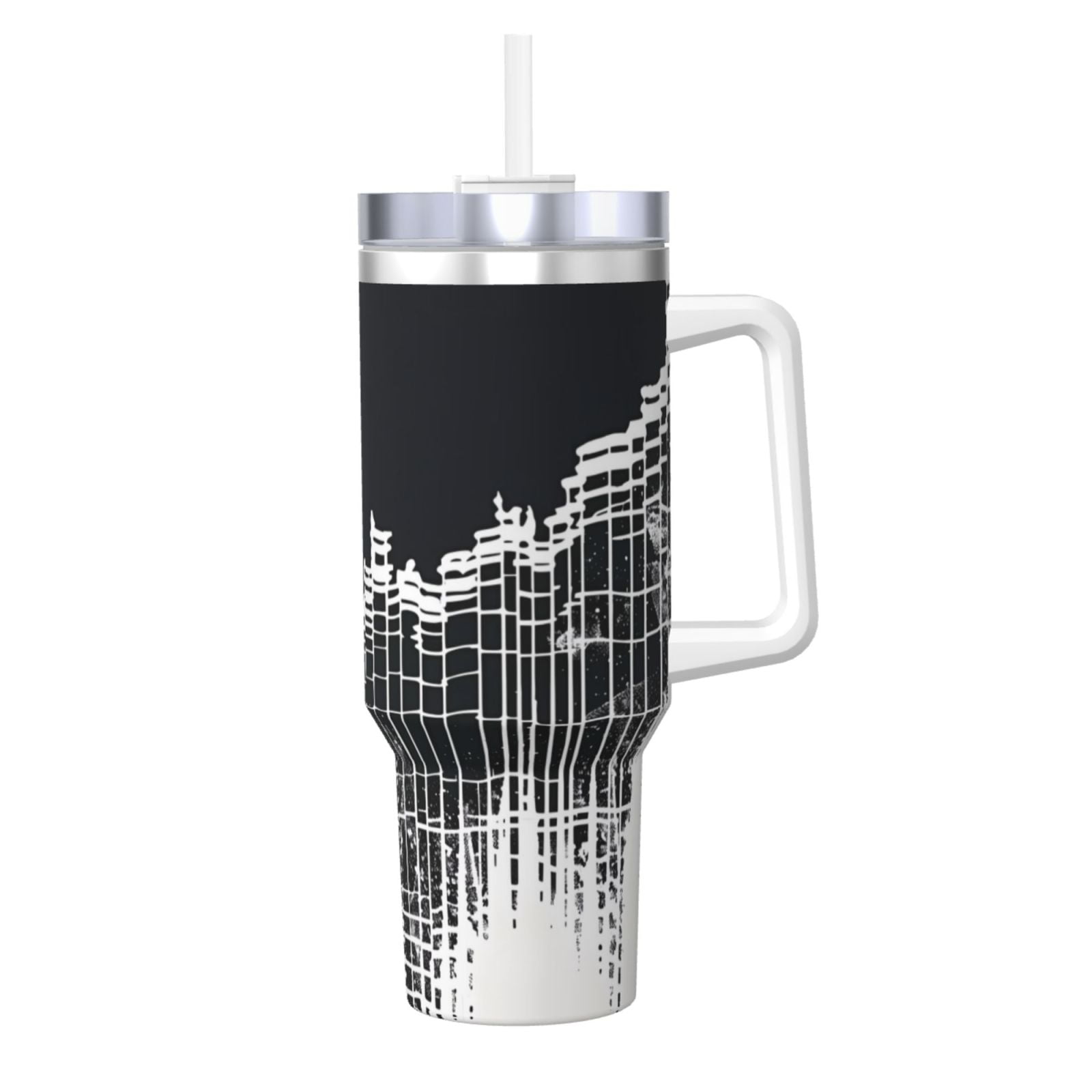 Rocae Abstract Red Sun Design for 40OZ Ice Bully With Handle Keeps ...