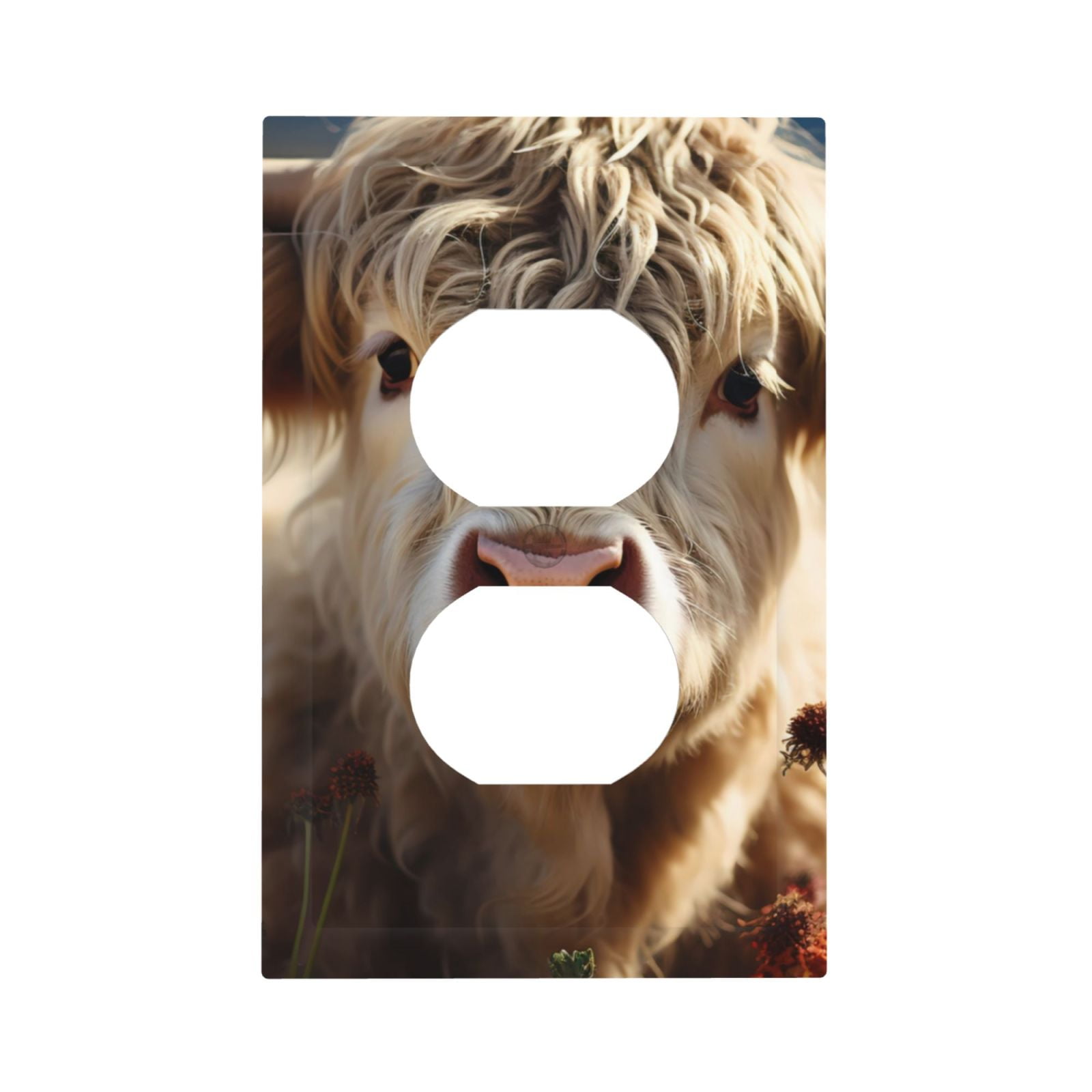 Rocae Adorable Flower Field Cow for Decorator Light Switch or ...
