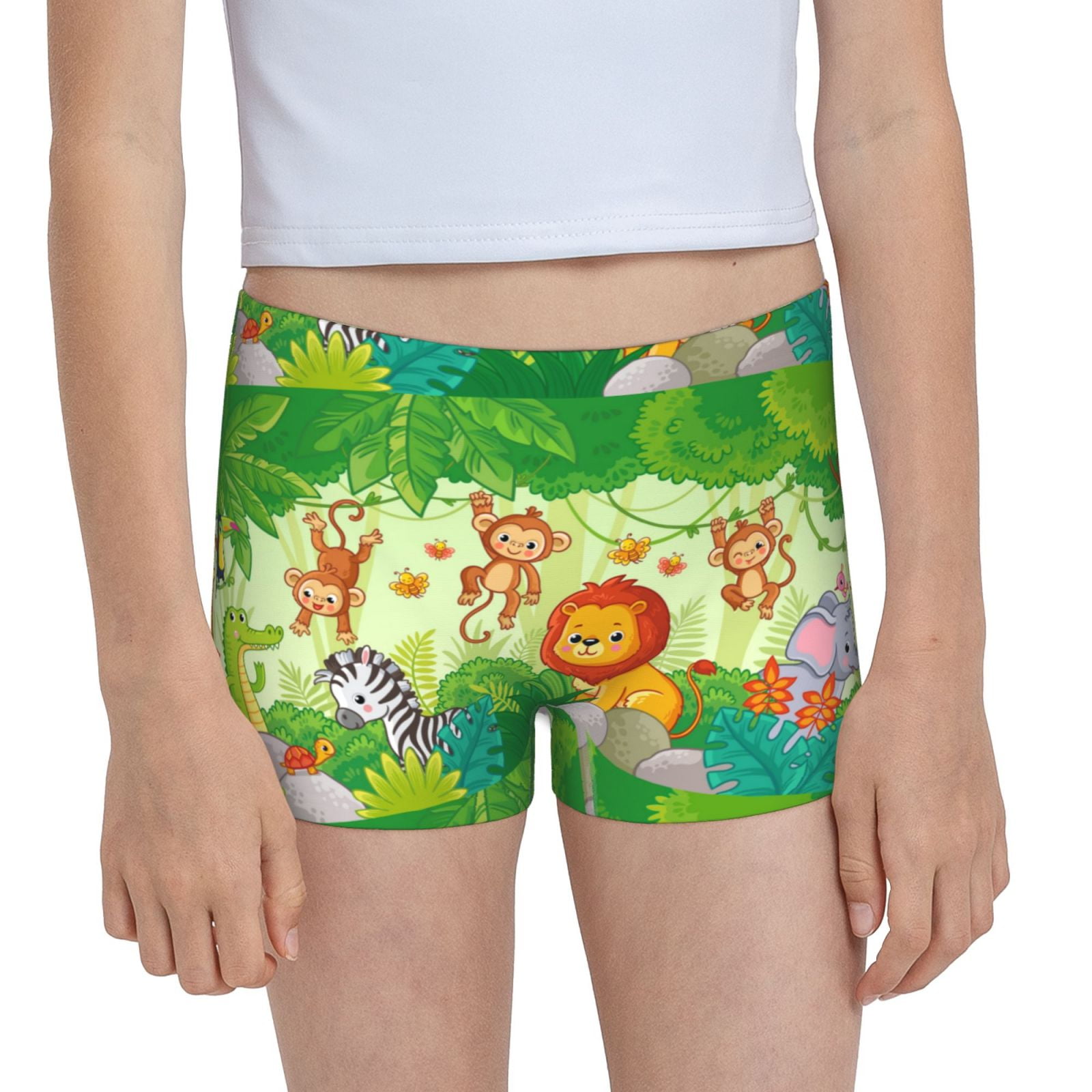 Rocae African Animals in the Jungle for Girls' Cotton Boxer Briefs ...