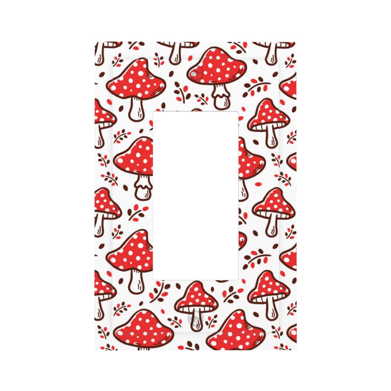 Rocae Amanita Red Mushroom for Decorator Light Switch or Receptacle Outlet Wall Plate ...