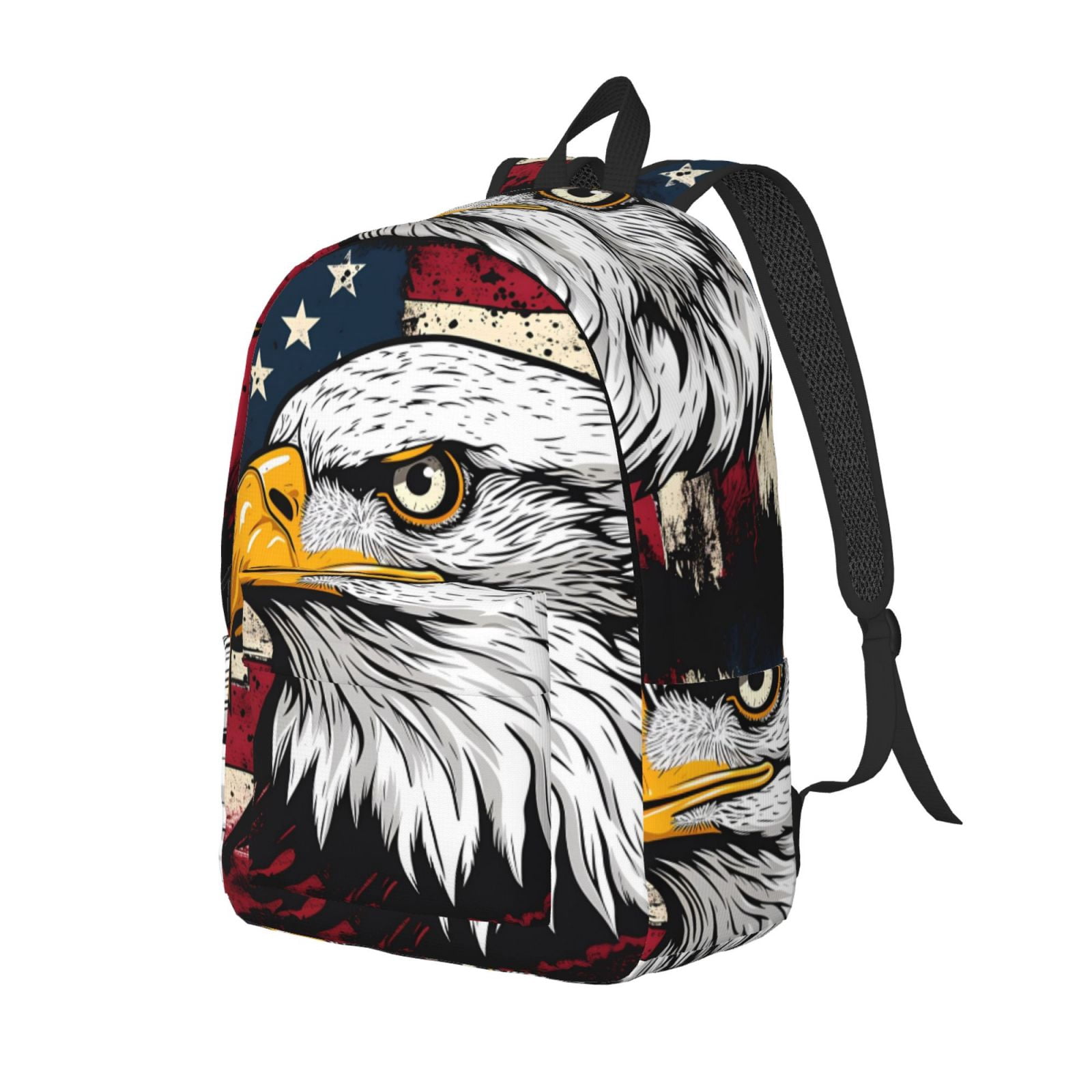 Rocae American Bald Eagle for Canvas College Laptop Backpack for Men ...