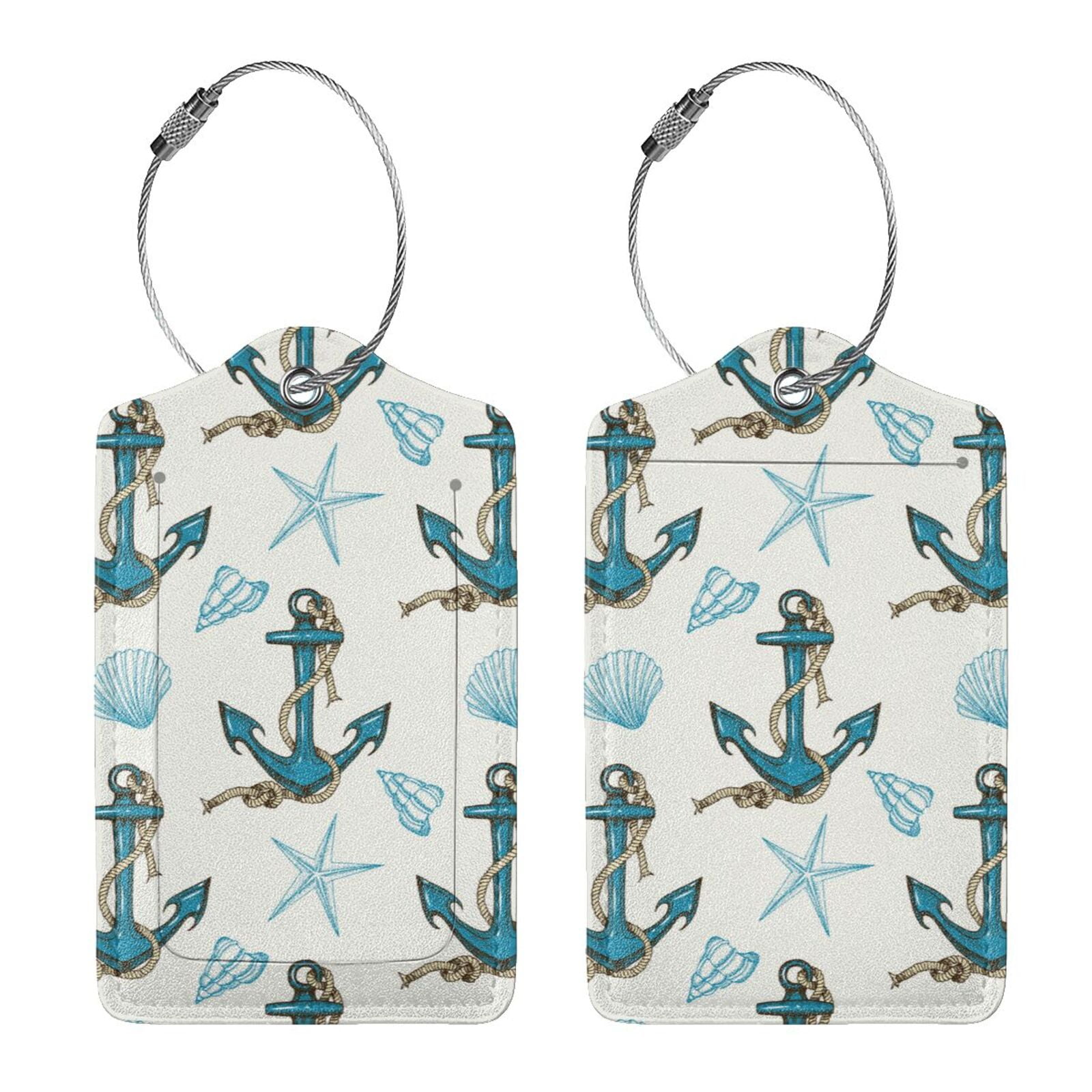 Rocae Anchors And Shells for Leather Luggage Baggage Tags ID Label ...