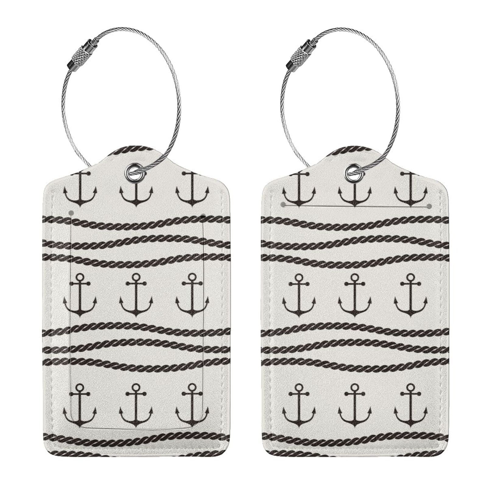 Rocae Anchors and Ropes for Leather Luggage Baggage Tags ID Label ...