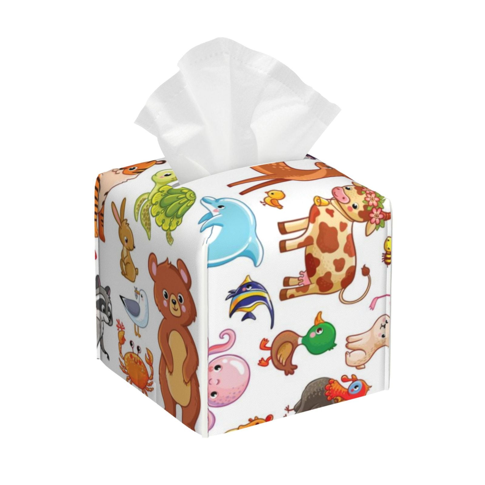 Rocae Animal Cartoon Style for High-grade Leather Tissue Box, Exquisite ...