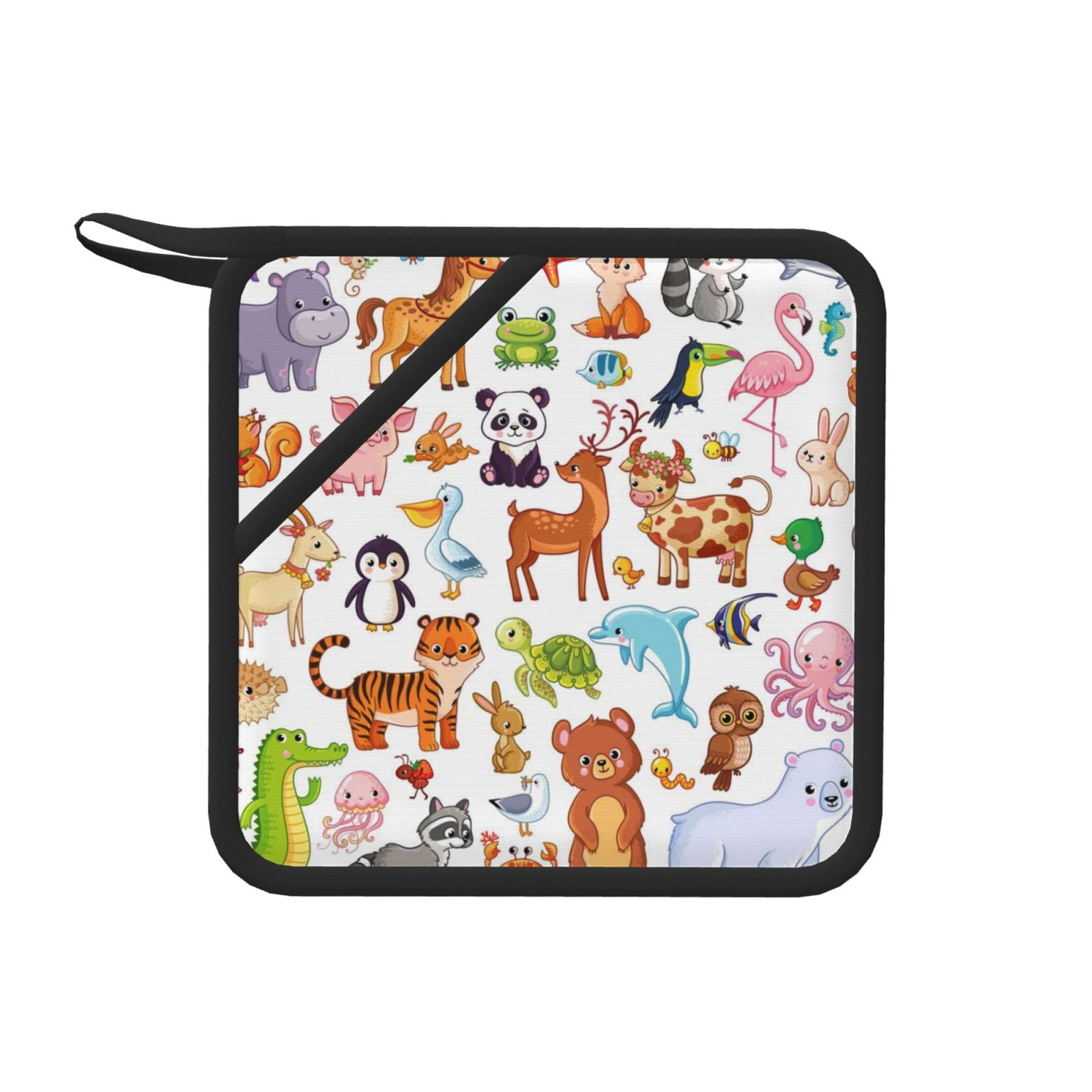 Rocae Animal Cartoon Style for Square Silicone Anti-scalding Mat Trivet ...
