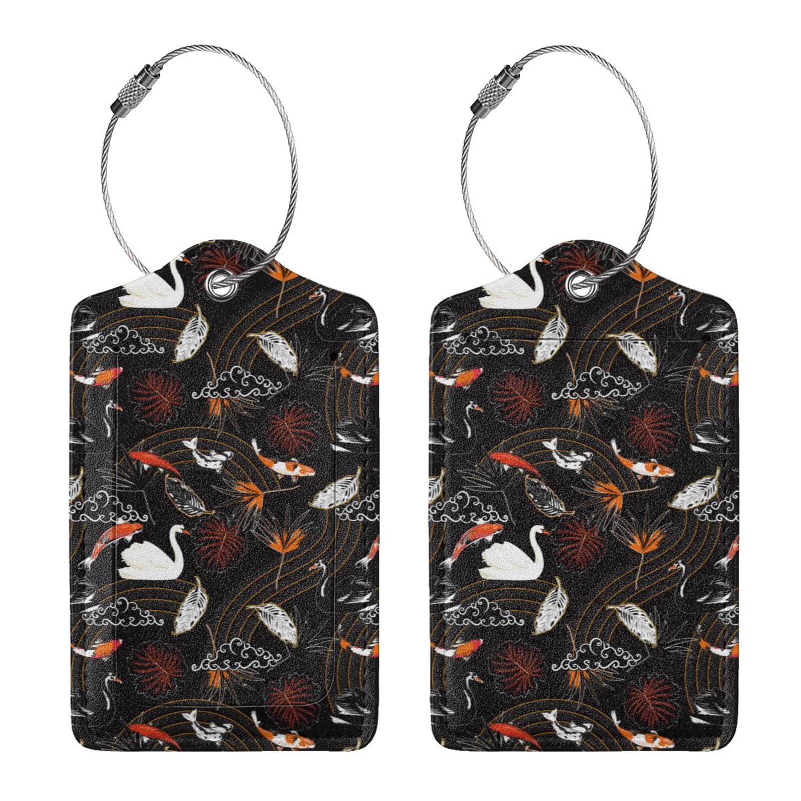 Rocae Animal Koi Fish for Leather Luggage Baggage Tags ID Label Privacy ...