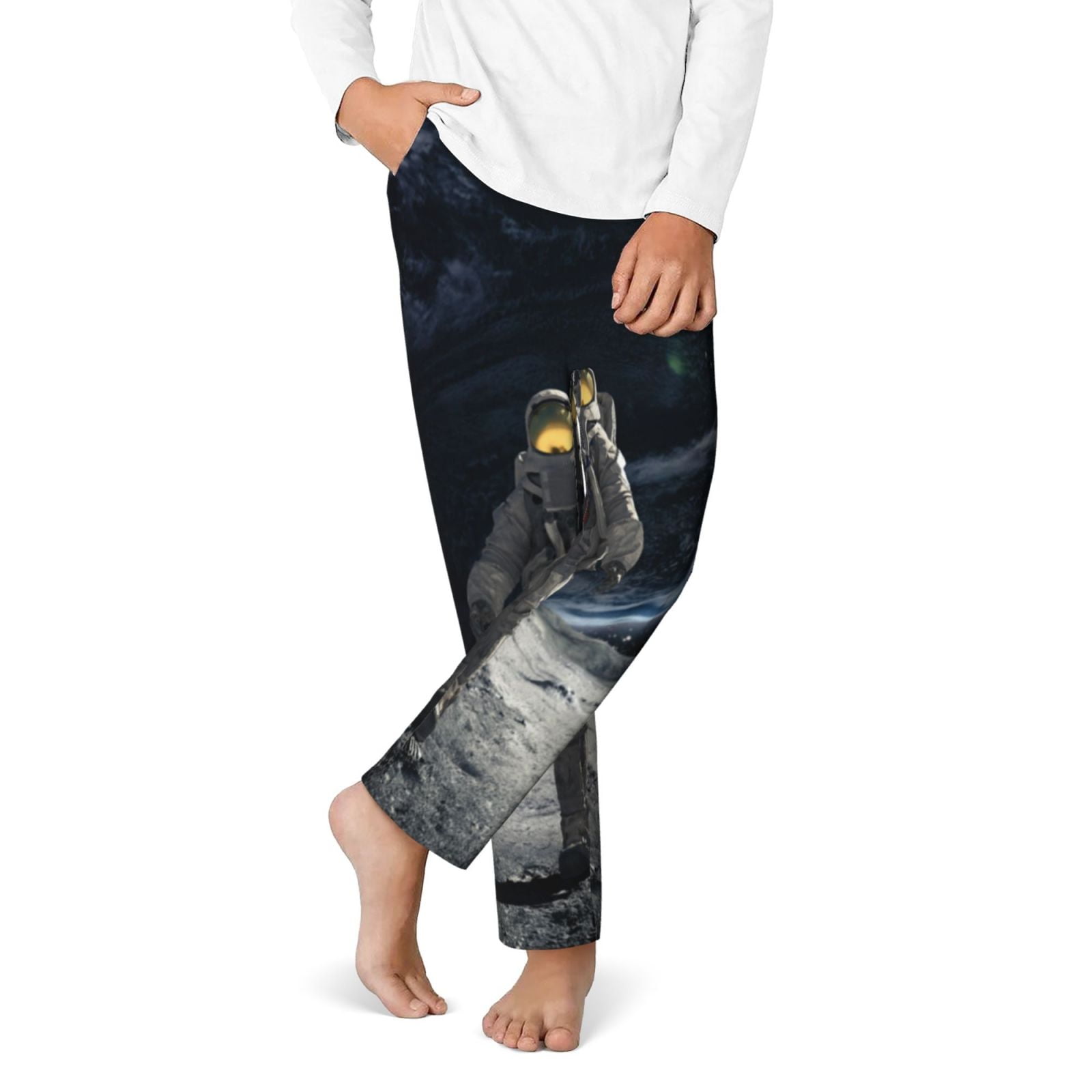 Rocae Astronaut Standing In The Moon for Teenagers' Pajama Pants,Girls ...