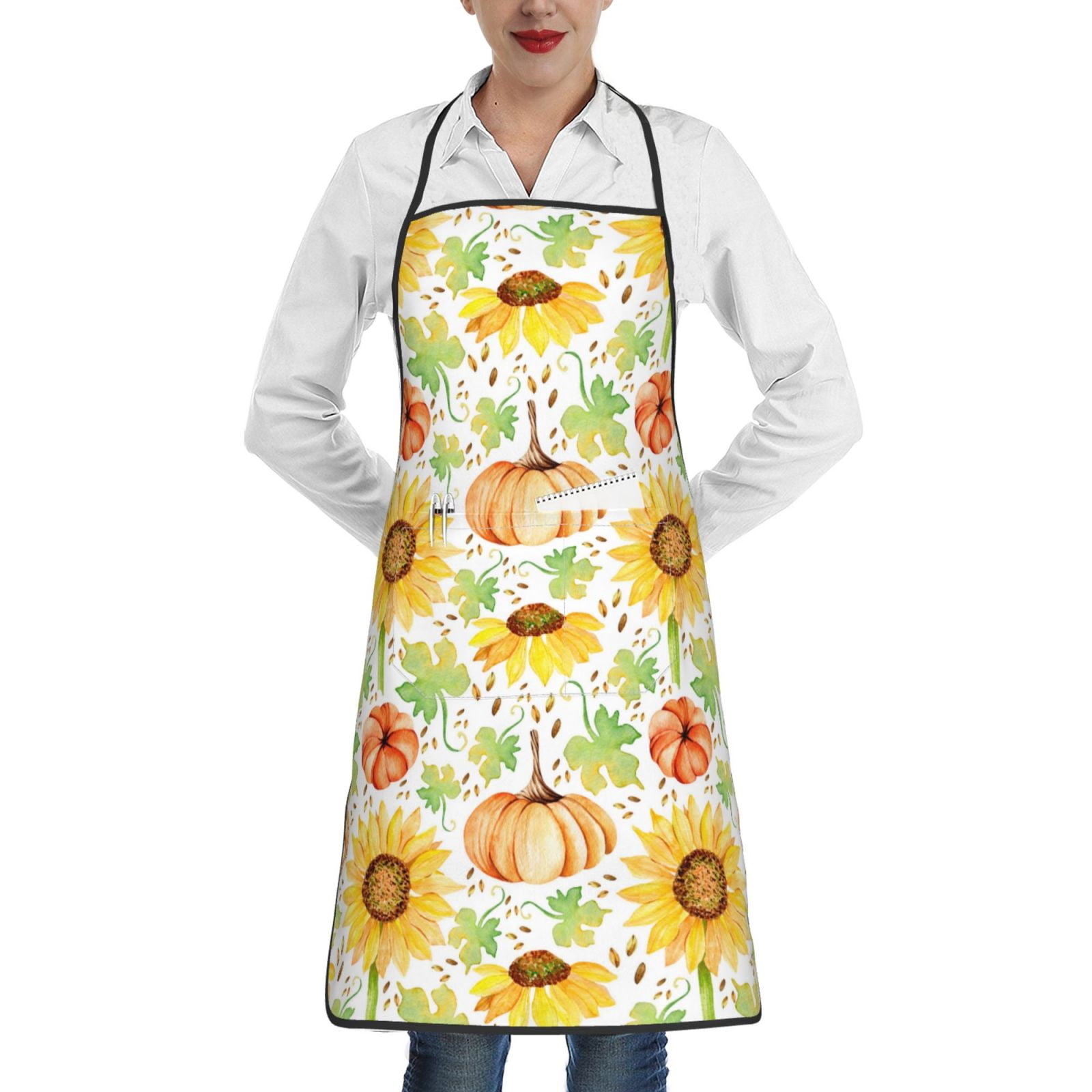 Rocae Autumn Theme for Kitchen Aprons for Women Adjustable Cooking ...