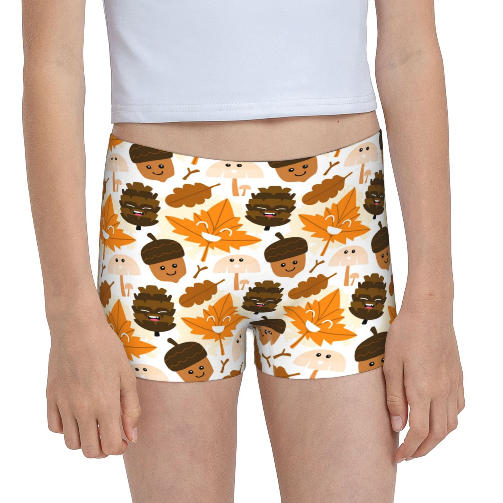 Rocae Autumn Woodland Characters for Girls' Cotton Boxer Briefs, Soft ...