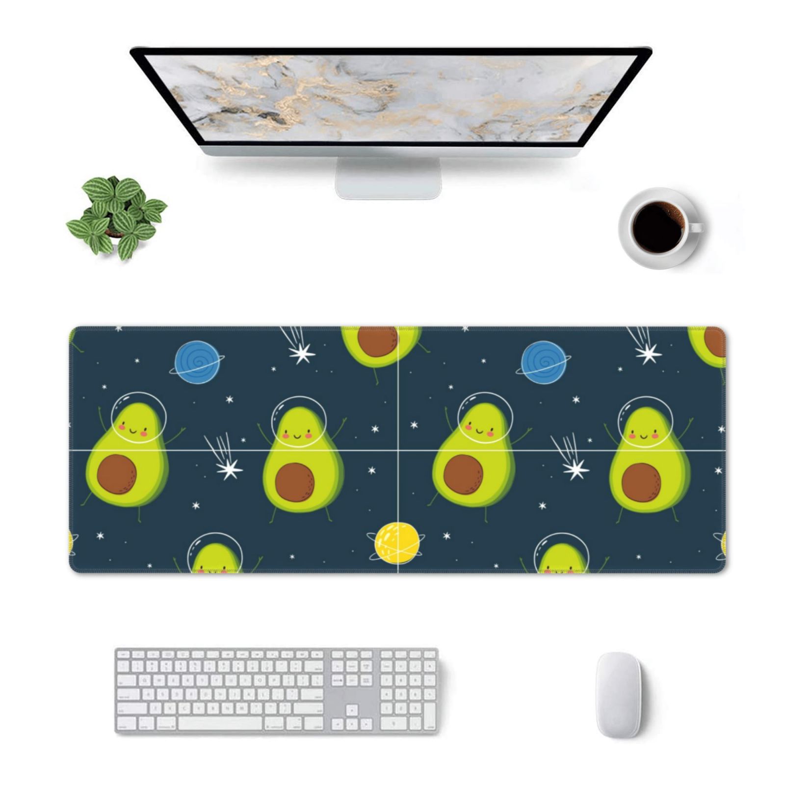 Rocae Avocado in Space for Gaming Mouse Pad, Mouse Pad Large, Office ...