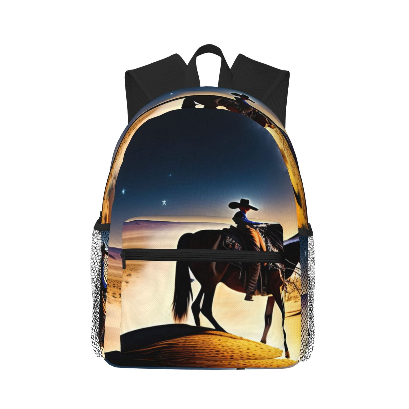 Rocae Azure Sky Western Desert Cowboy for Lightweight Casual Backpack ...