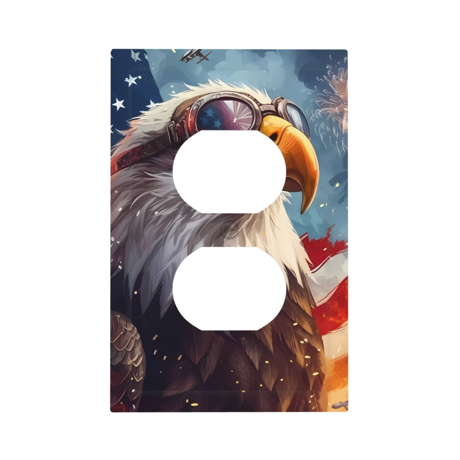 Rocae Bald Eagle Pilot for Decorator Light Switch or Receptacle Outlet ...