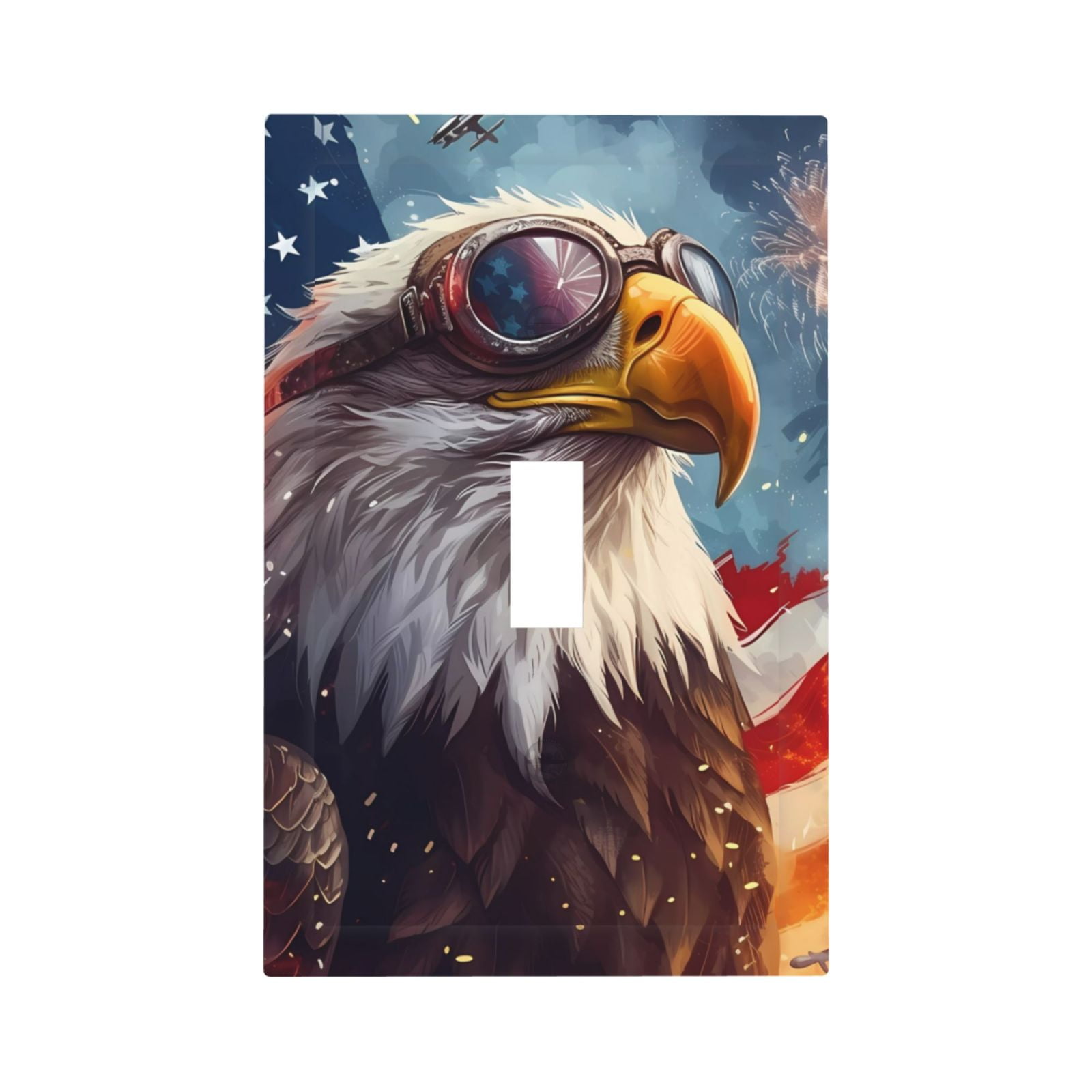 Rocae Bald Eagle Pilot for Decorator Light Switch or Receptacle Outlet ...