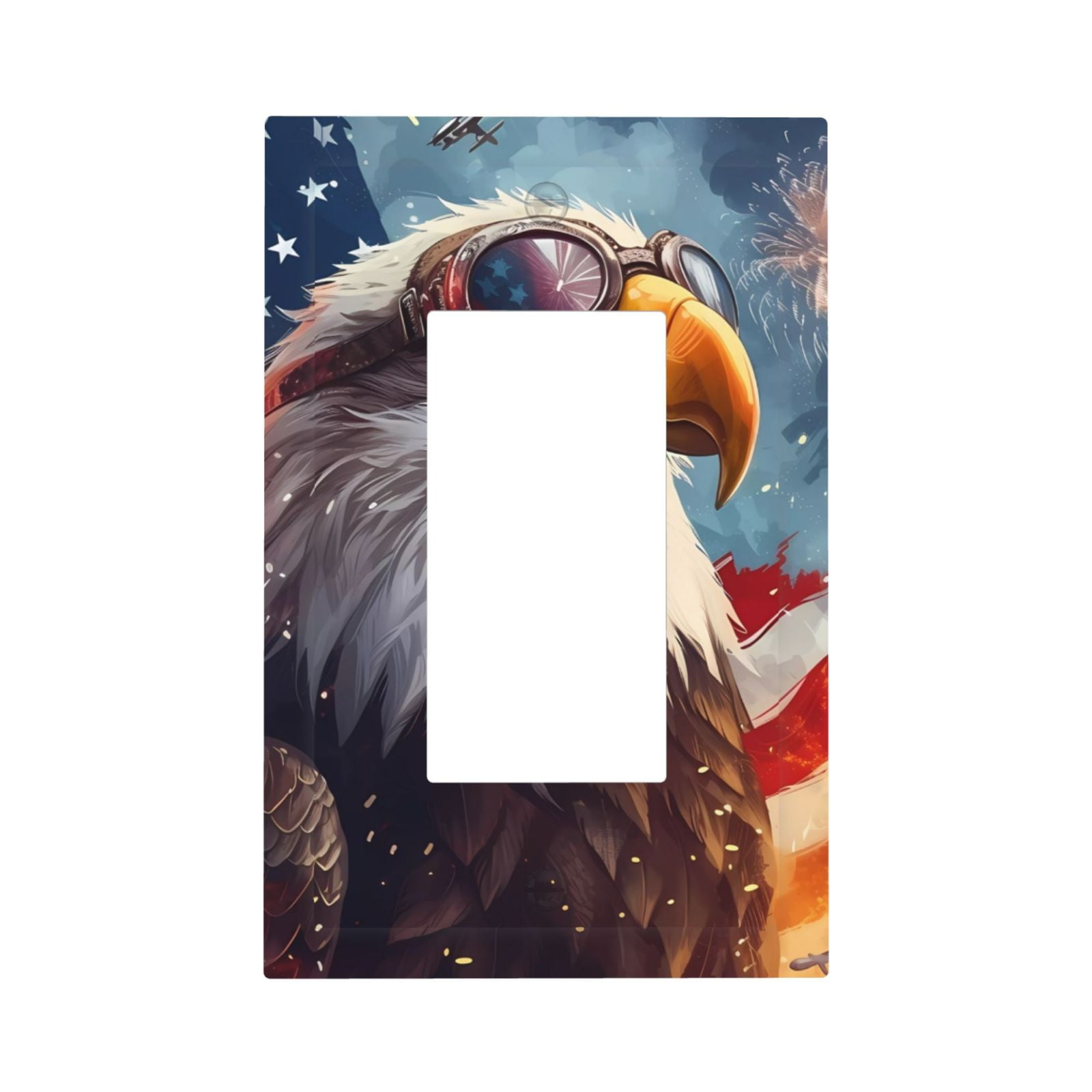 Rocae Bald Eagle Pilot for Decorator Light Switch or Receptacle Outlet ...