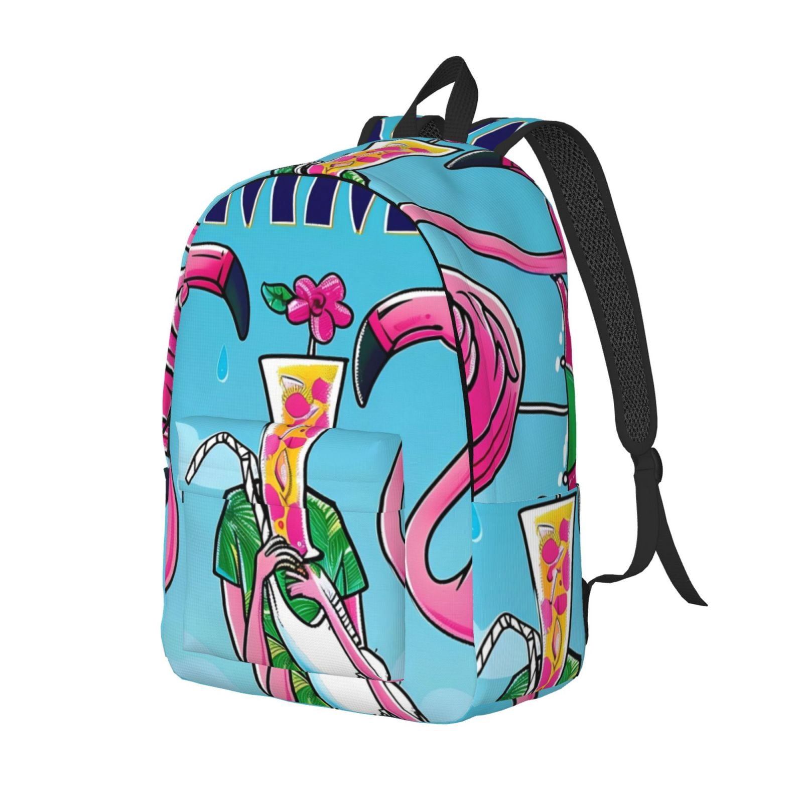 Rocae Beach Flamingo Trio for Canvas College Laptop Backpack for Men ...