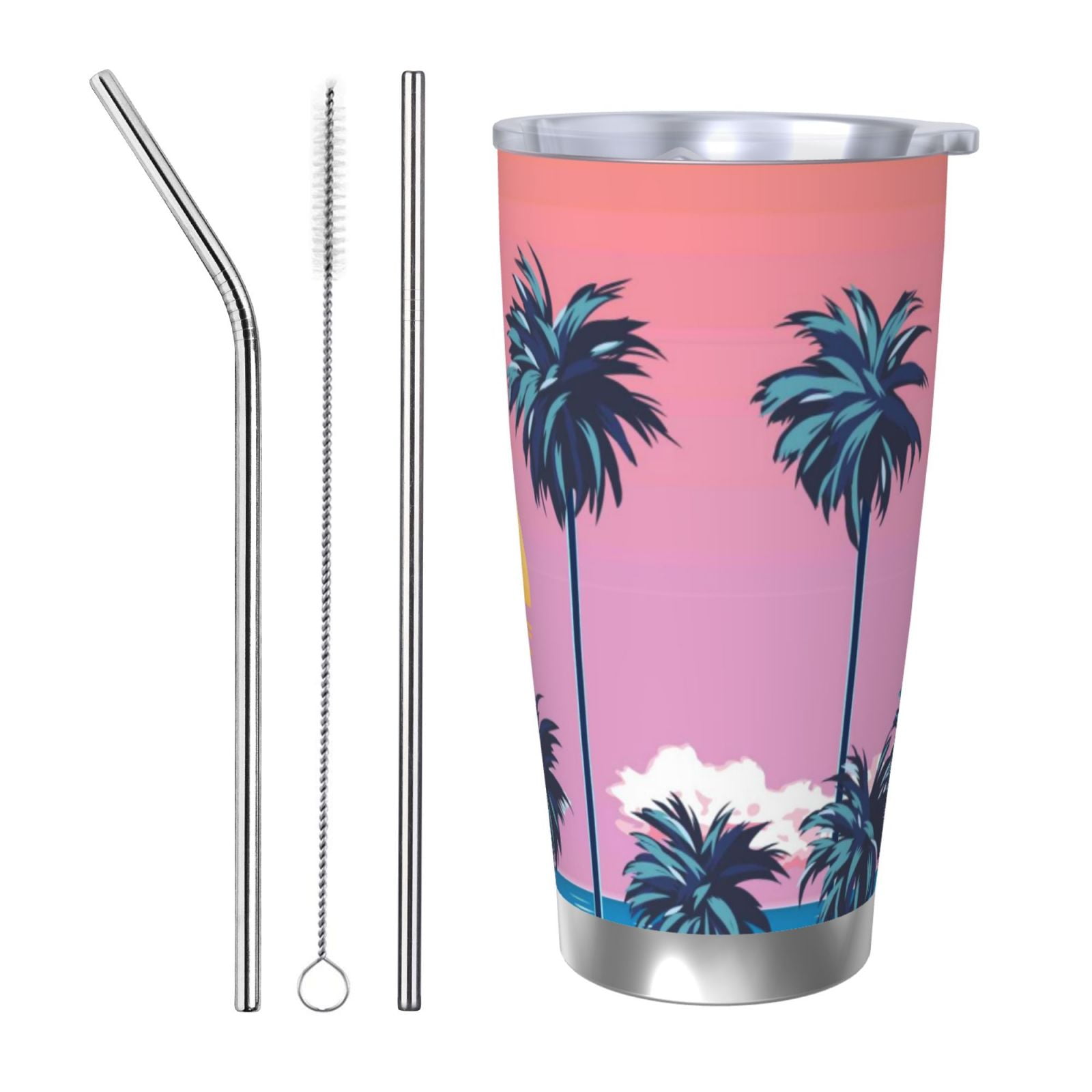 Rocae Beach with Palm Trees for 20 Ounces Stainless Steel Insulted ...
