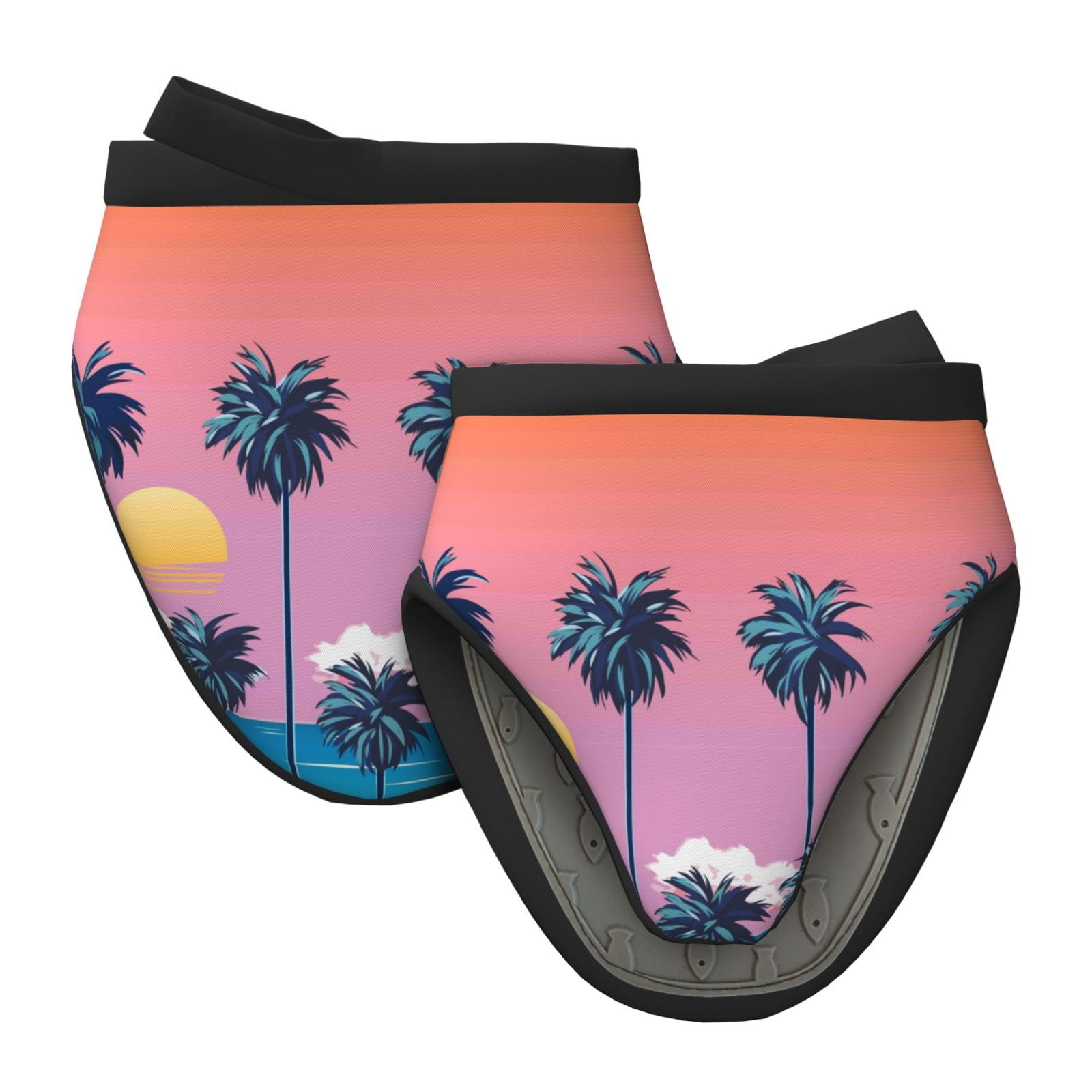 Rocae Beach with Palm Trees for Mini Oven Mitts Rubber Oven Glove ...
