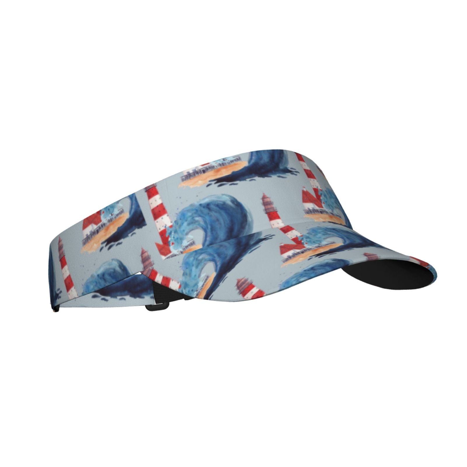 Rocae Beacon In The Huge Waves Of The Surf for Sport Sun Visor Hats Adjustable Empty Top ...