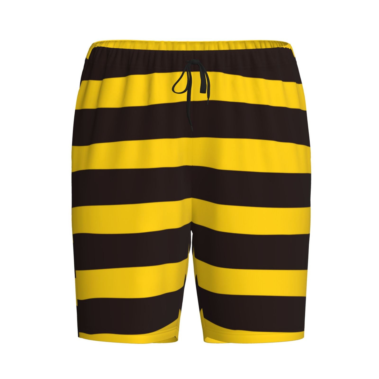 Rocae Bee Stripe for Men's Soft Sleep Pajama Shorts, Waistband and ...