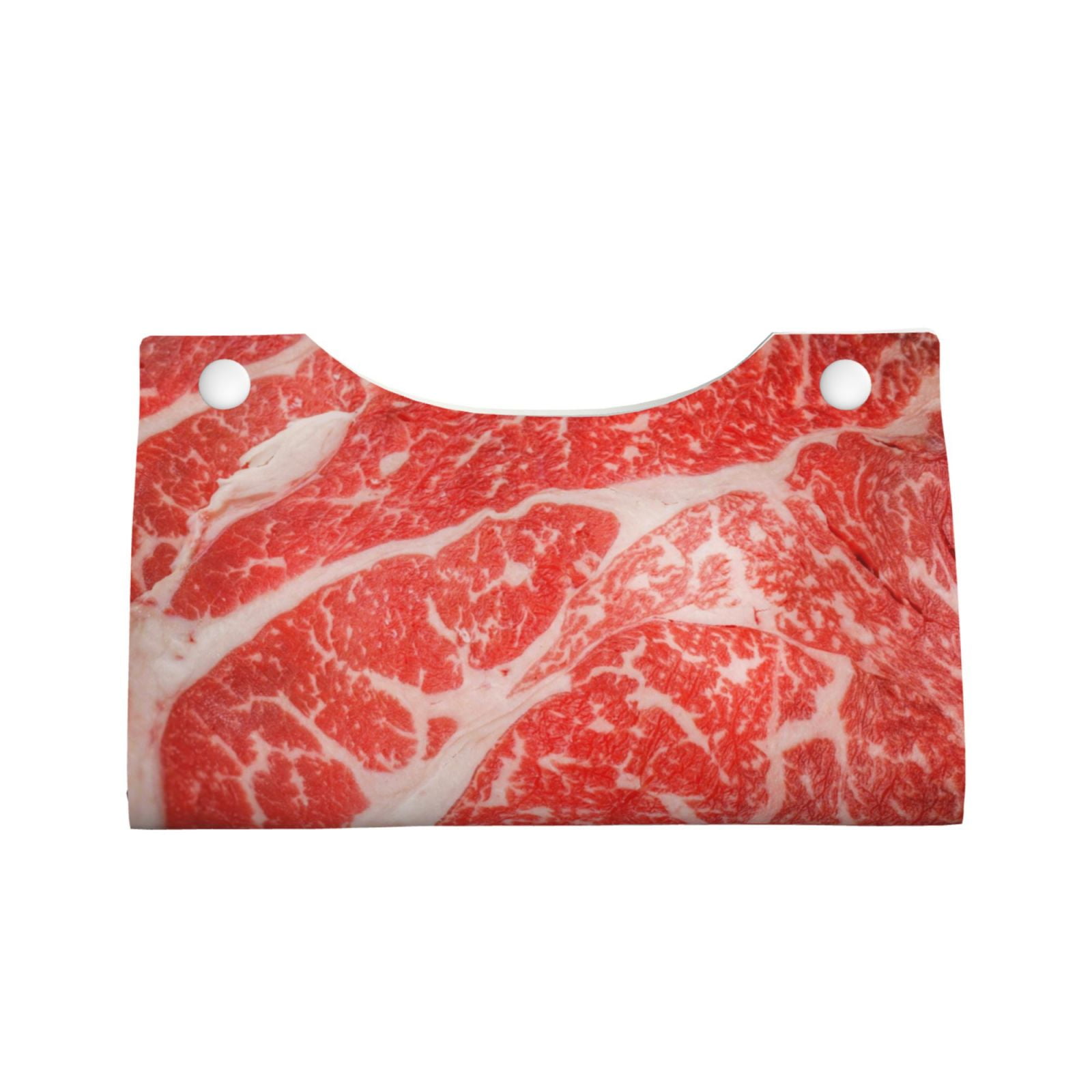 Rocae Beef Steaks Print Long Tissue Box Lid Durable Leather Tissue Box ...