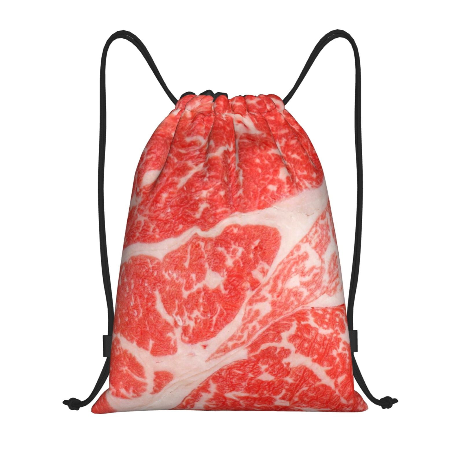 Rocae Beef Steaks for Gym Bag Drawstring Bags Gym Backpack for Gym ...