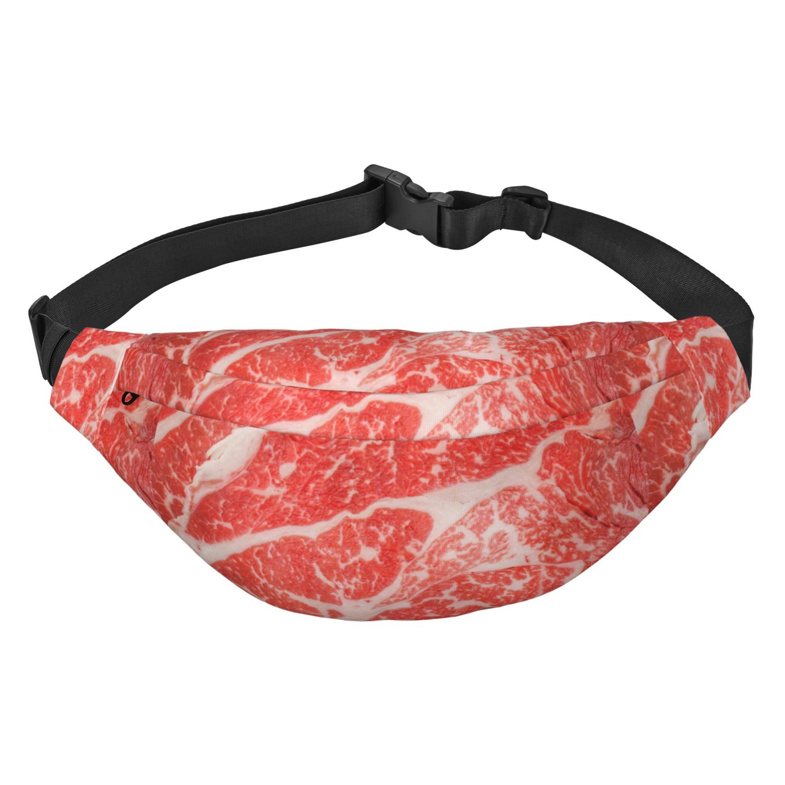 Rocae Beef Steaks for Large Crossbody Fanny Pack for Travel, Walking ...