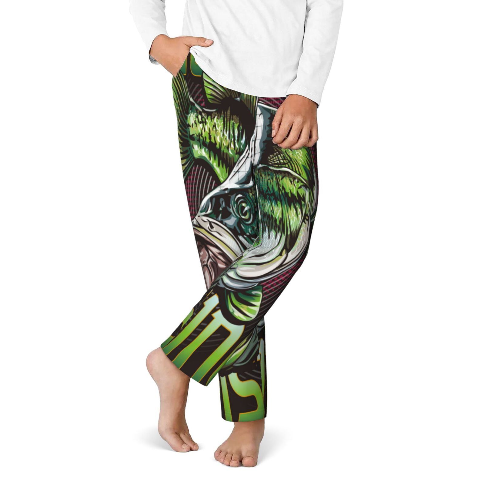 Rocae Big Bass Fish for Teenagers' Pajama Pants,Girls lounge pants ...