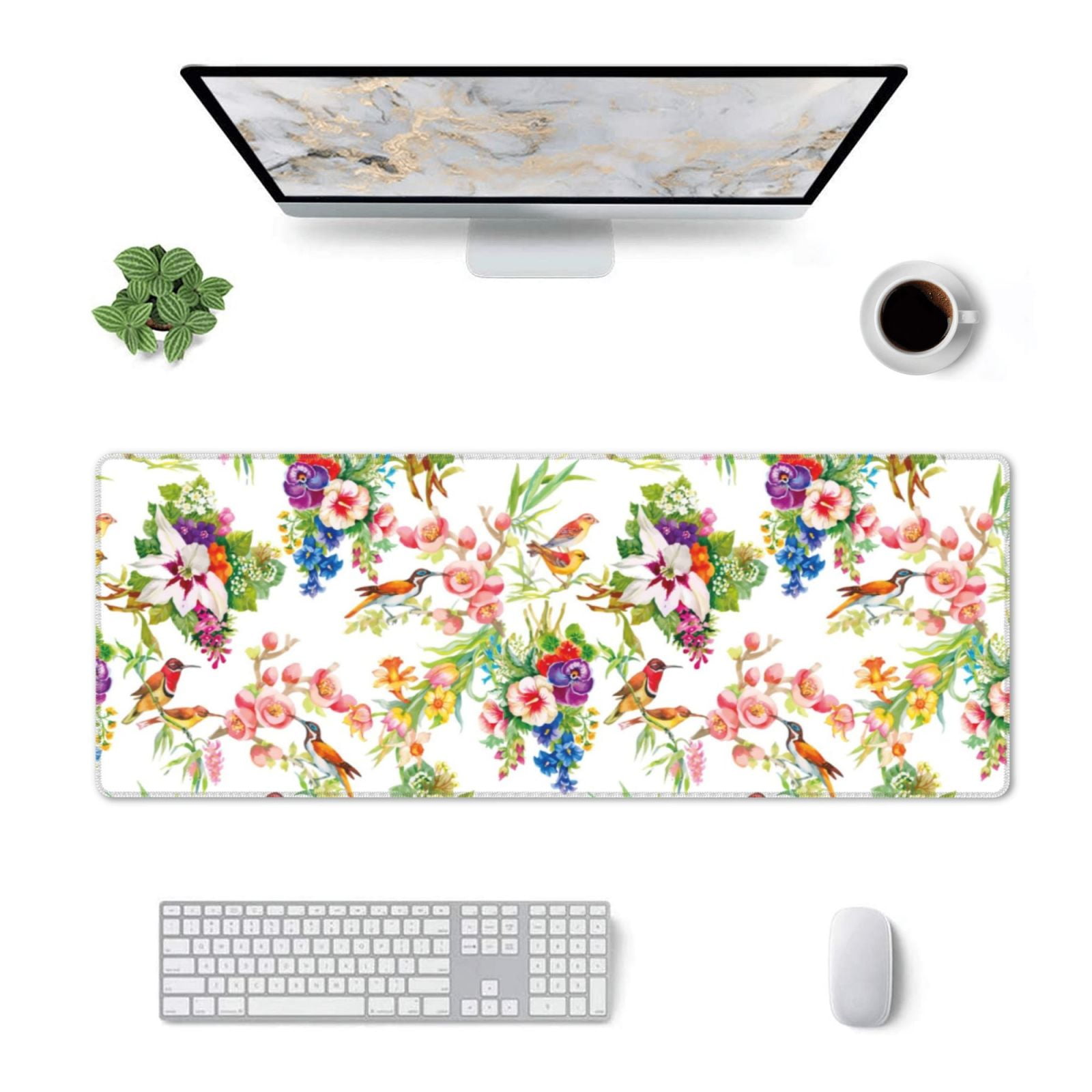 Rocae Birds And Flowers for Gaming Mouse Pad, Mouse Pad Large, Office ...