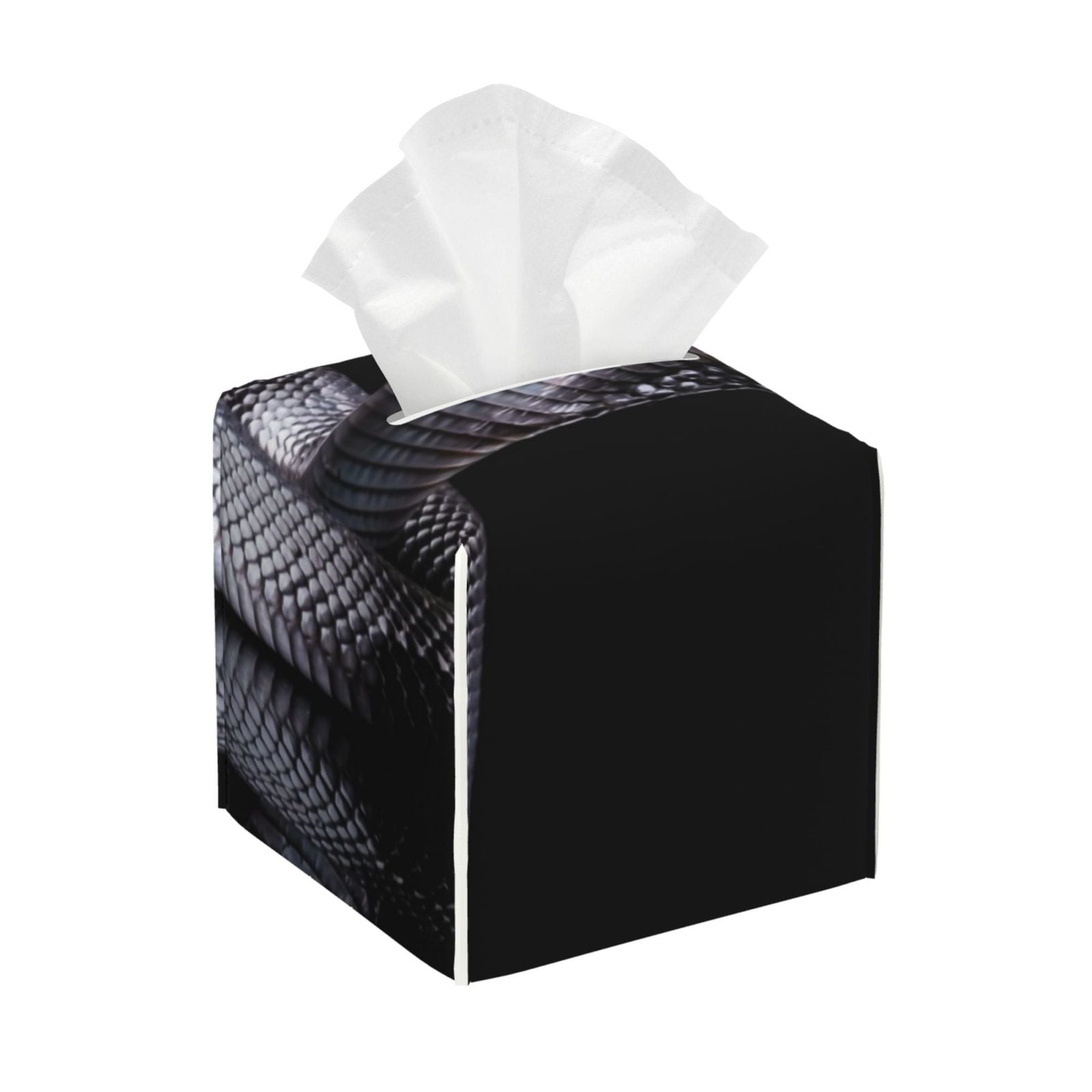 Rocae Black Cobra Snake for High-grade Leather Tissue Box,Office Tissue ...